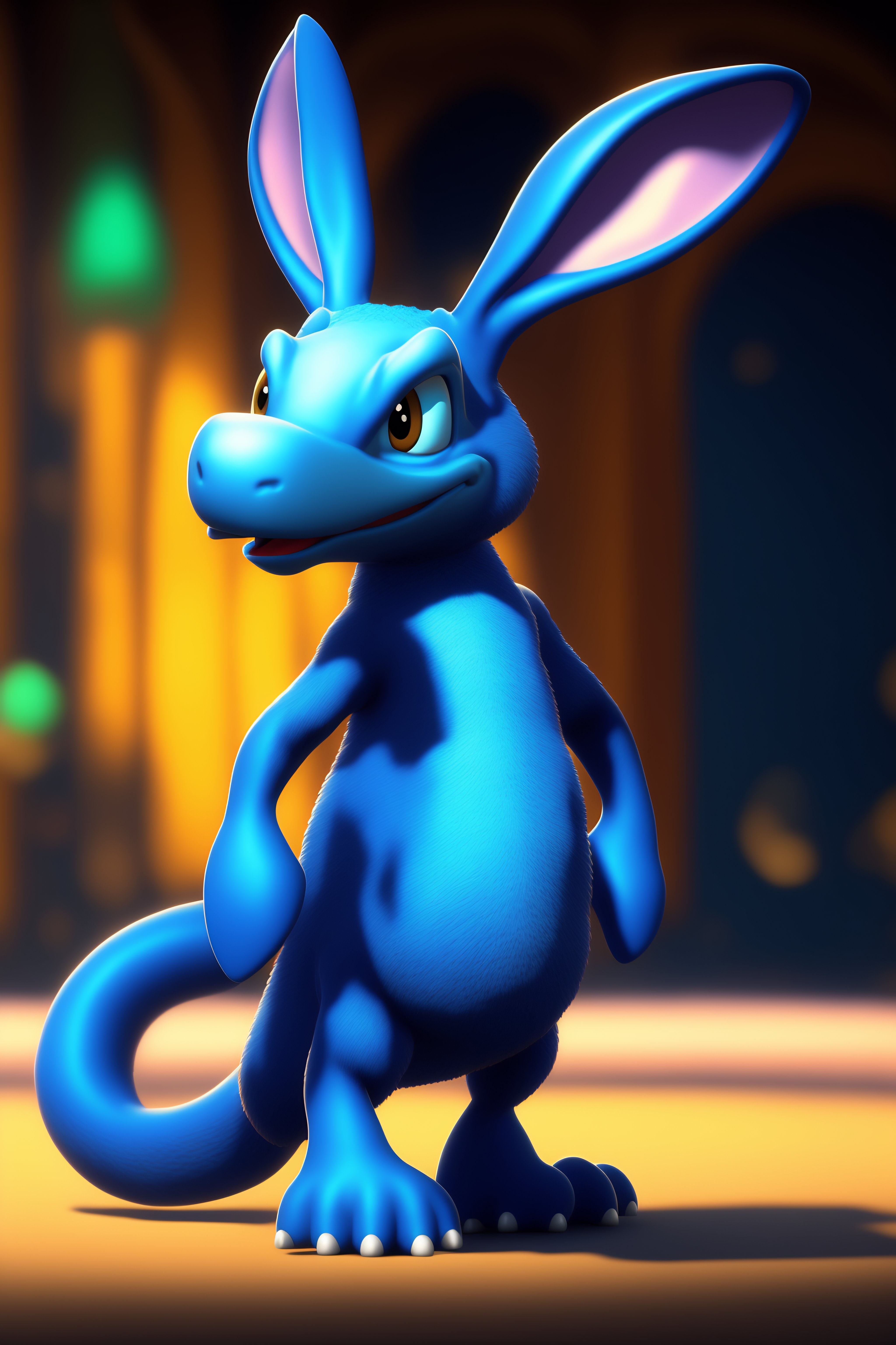 Lexica - High-resolution image A new character blue crocodile for the ...
