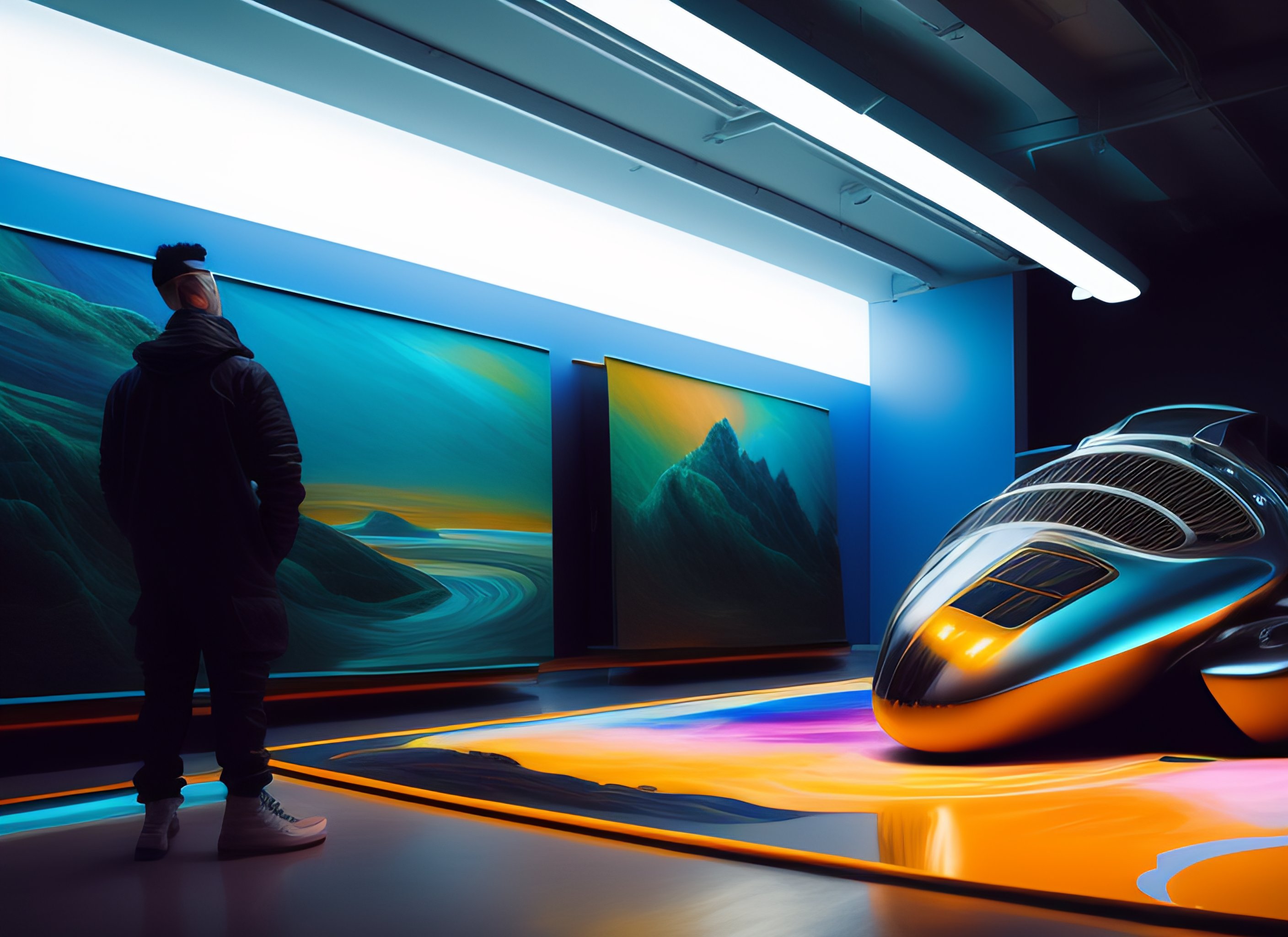 Lexica - Photo of futuristic futuristic robot painter as artist ...