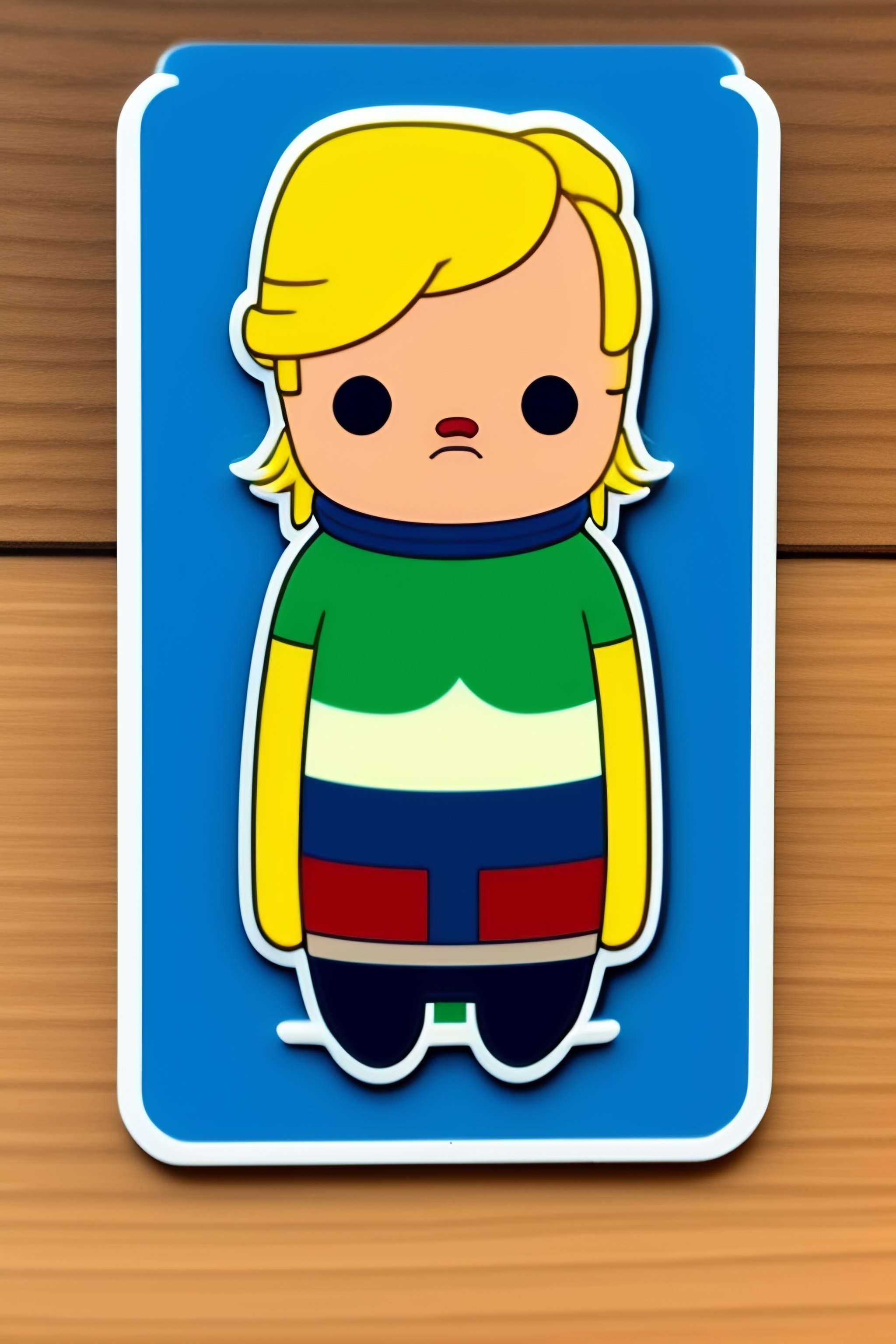 Lexica - Adventure time finn, sticker illustration