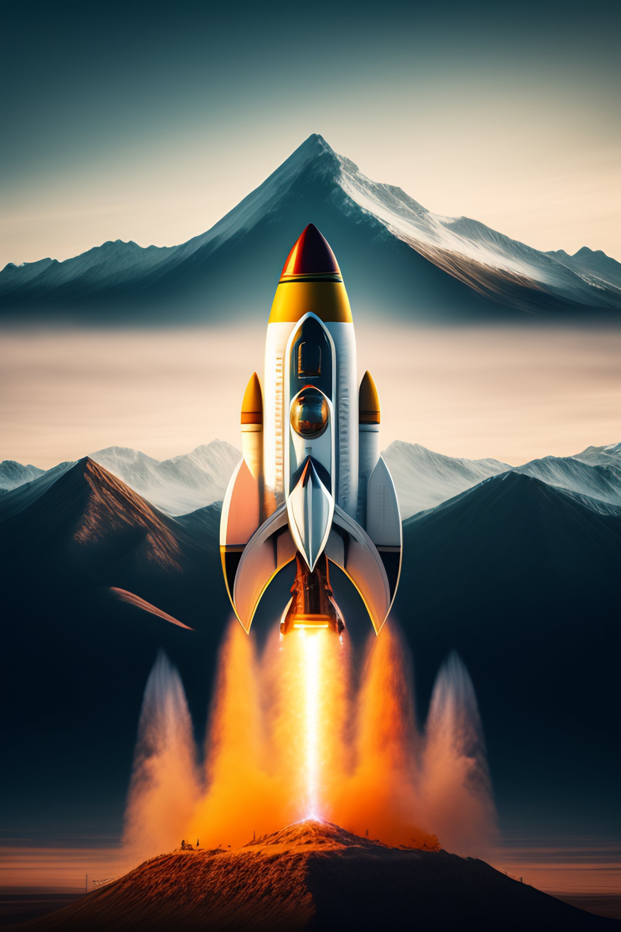 Lexica - Rocket with mountain