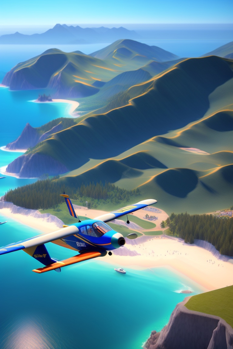 Lexica - Microsoft flight simulator, plane, ocean, speed, summer 8K