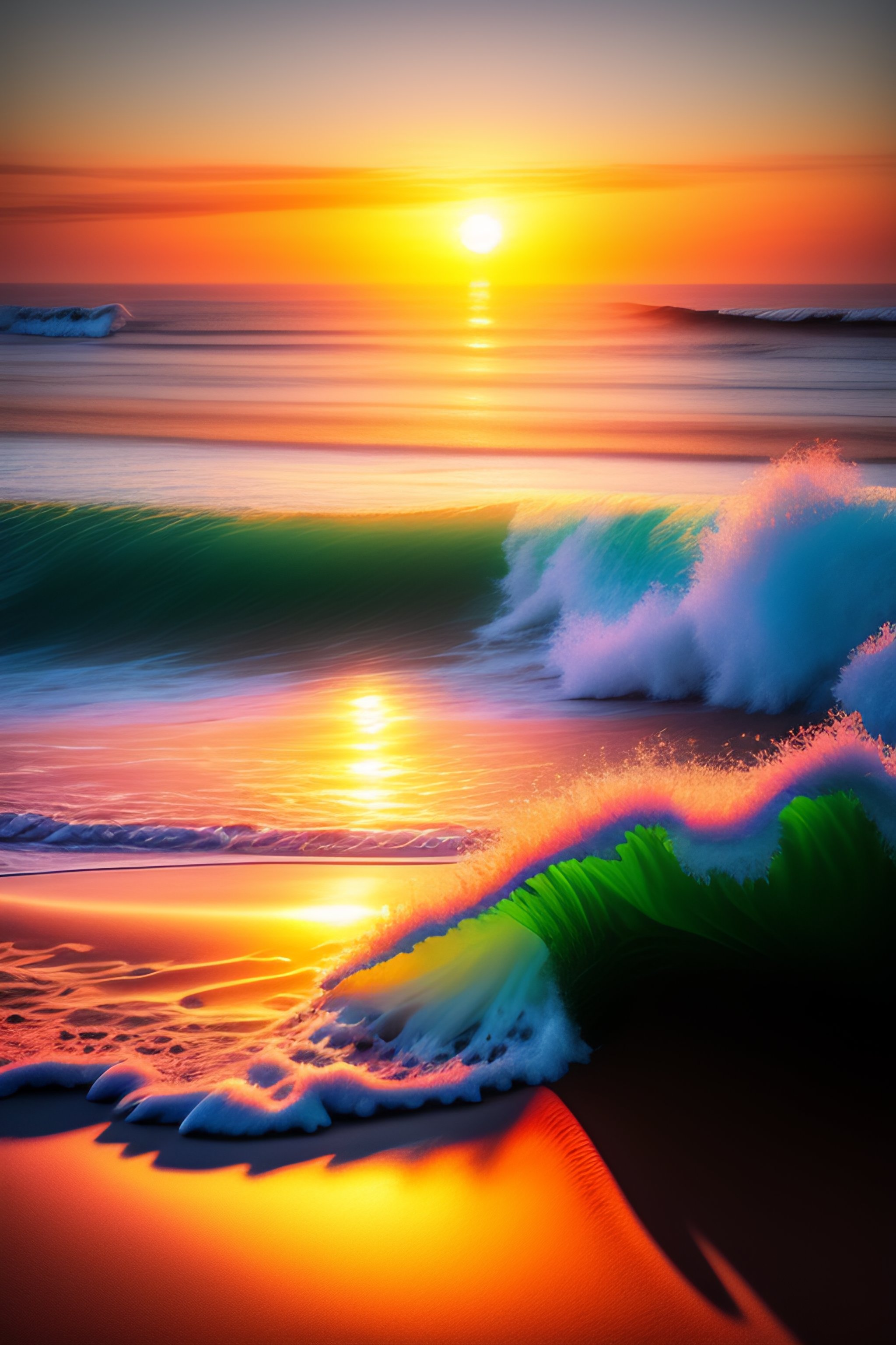 Lexica - Surfboard, hibiscus flower in the sand, waves, california ...
