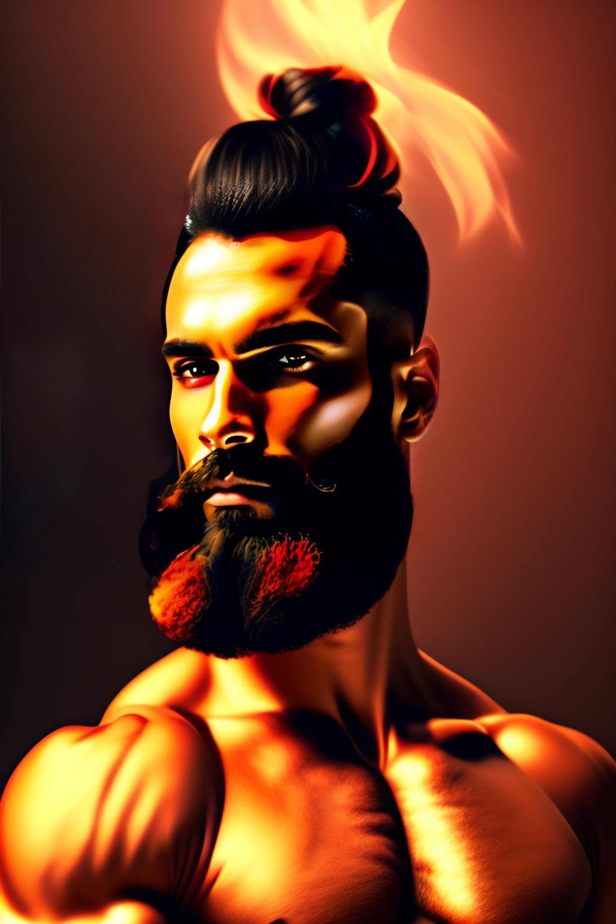 Lexica - 4k photo tall handsome gigachad black beard