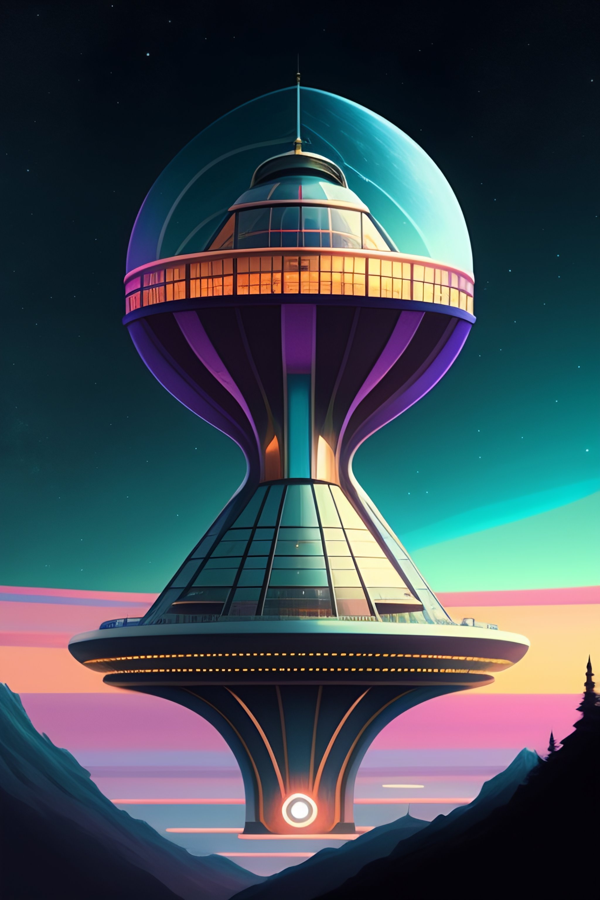 Lexica - Highly detailed portrait of a sleek, futuristic observatory ...