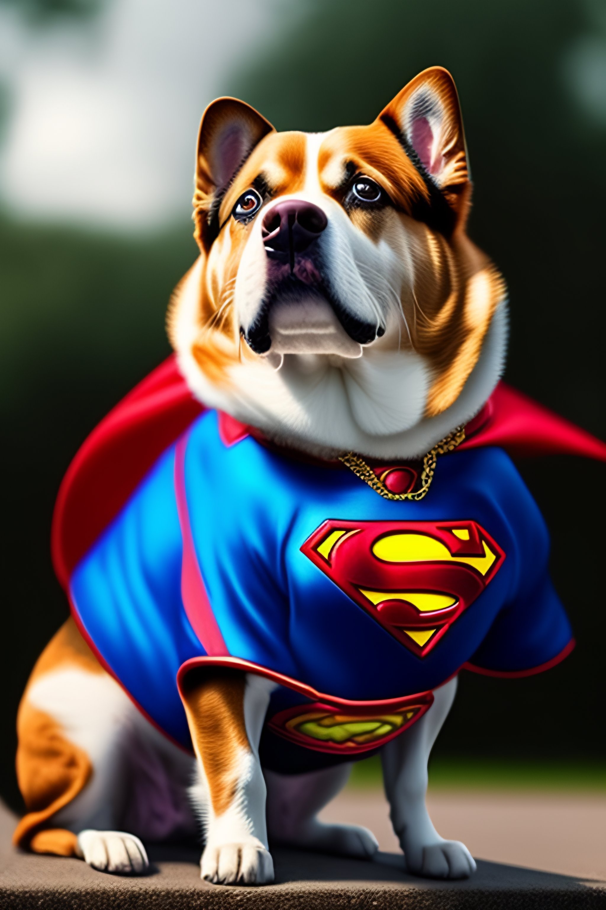 Lexica - A dog dressed as superman