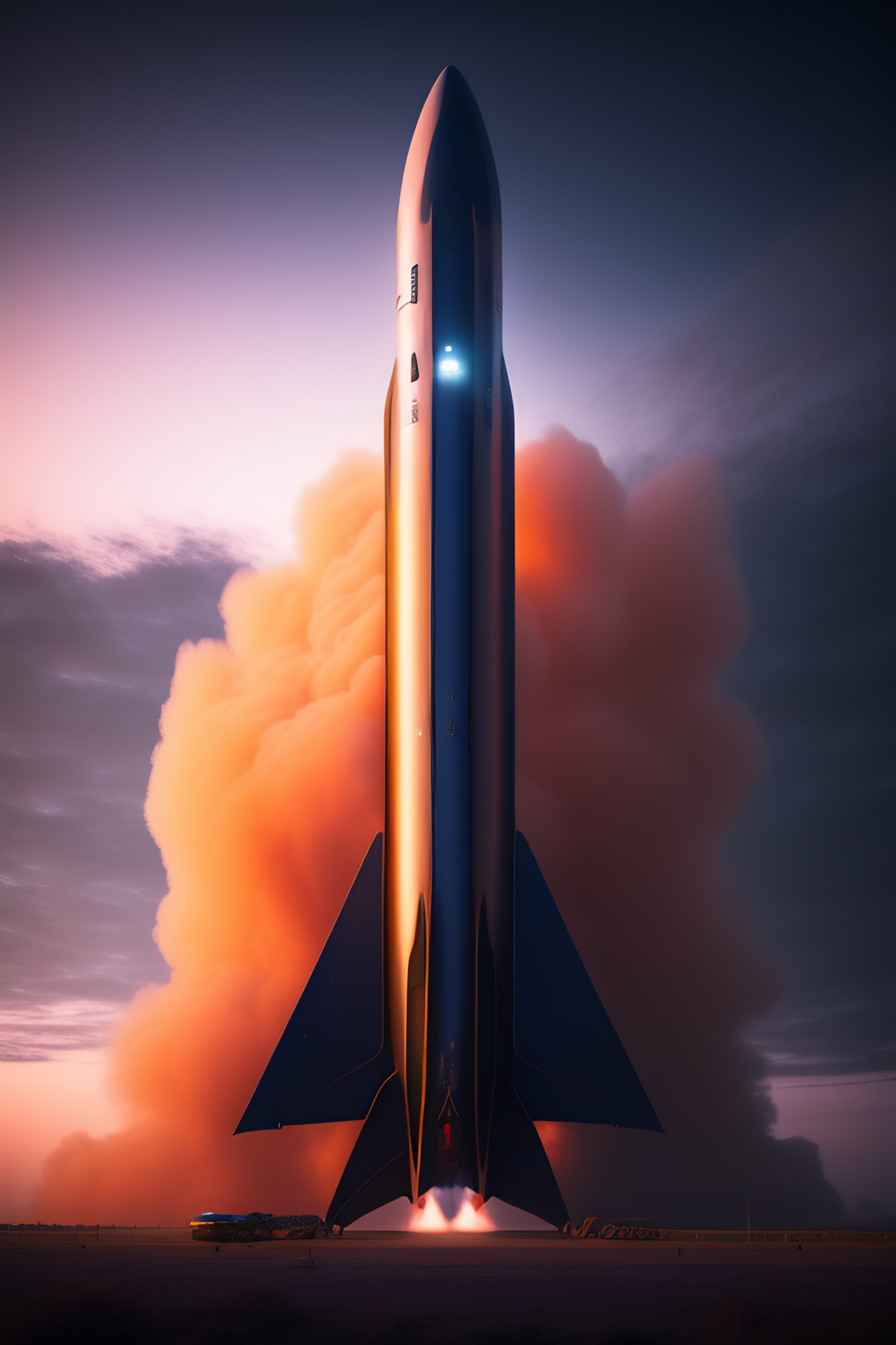 Lexica - 50mm Photograph of SpaceX starship designed by SpaceX landed ...