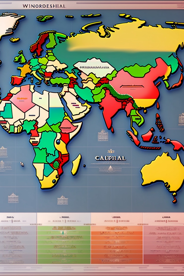 Lexica - Political map of world with ,title, direction, map projection ...