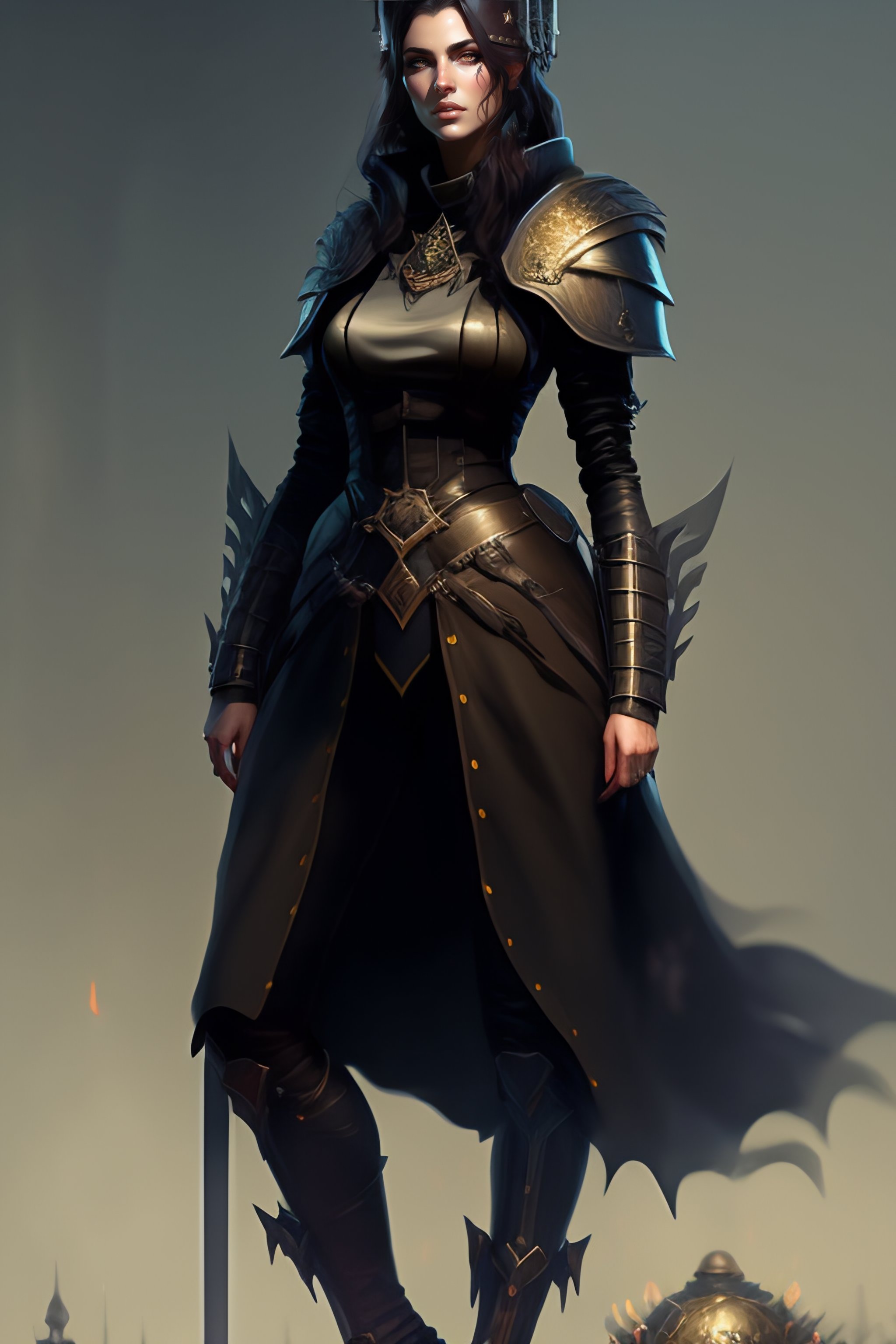 Lexica - Woman gothic knight necromancer summoner, armored Wolfenstein ...