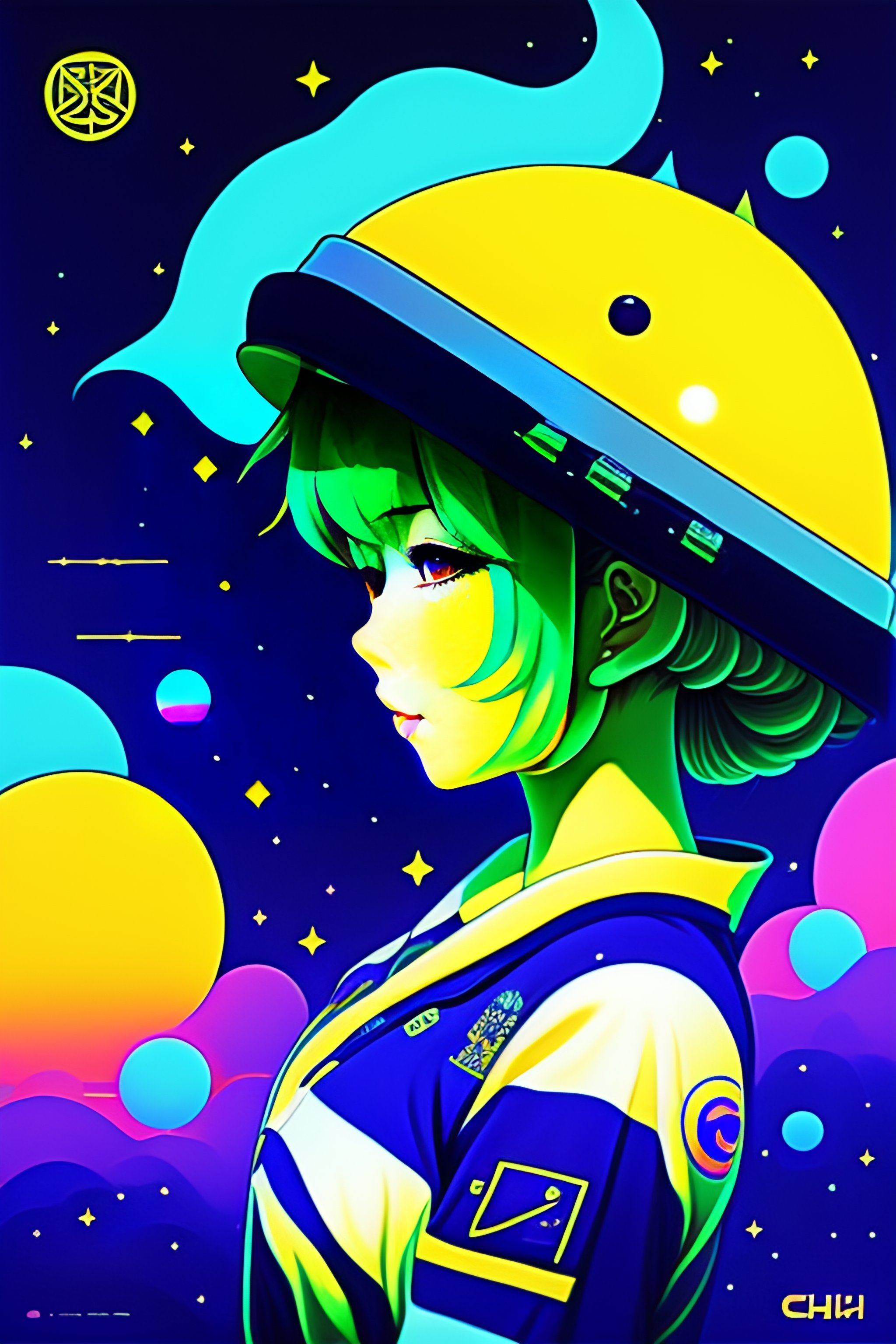 Lexica - Chiho aoshima, breakcore, style of jet set radio, y2k, gloom ...