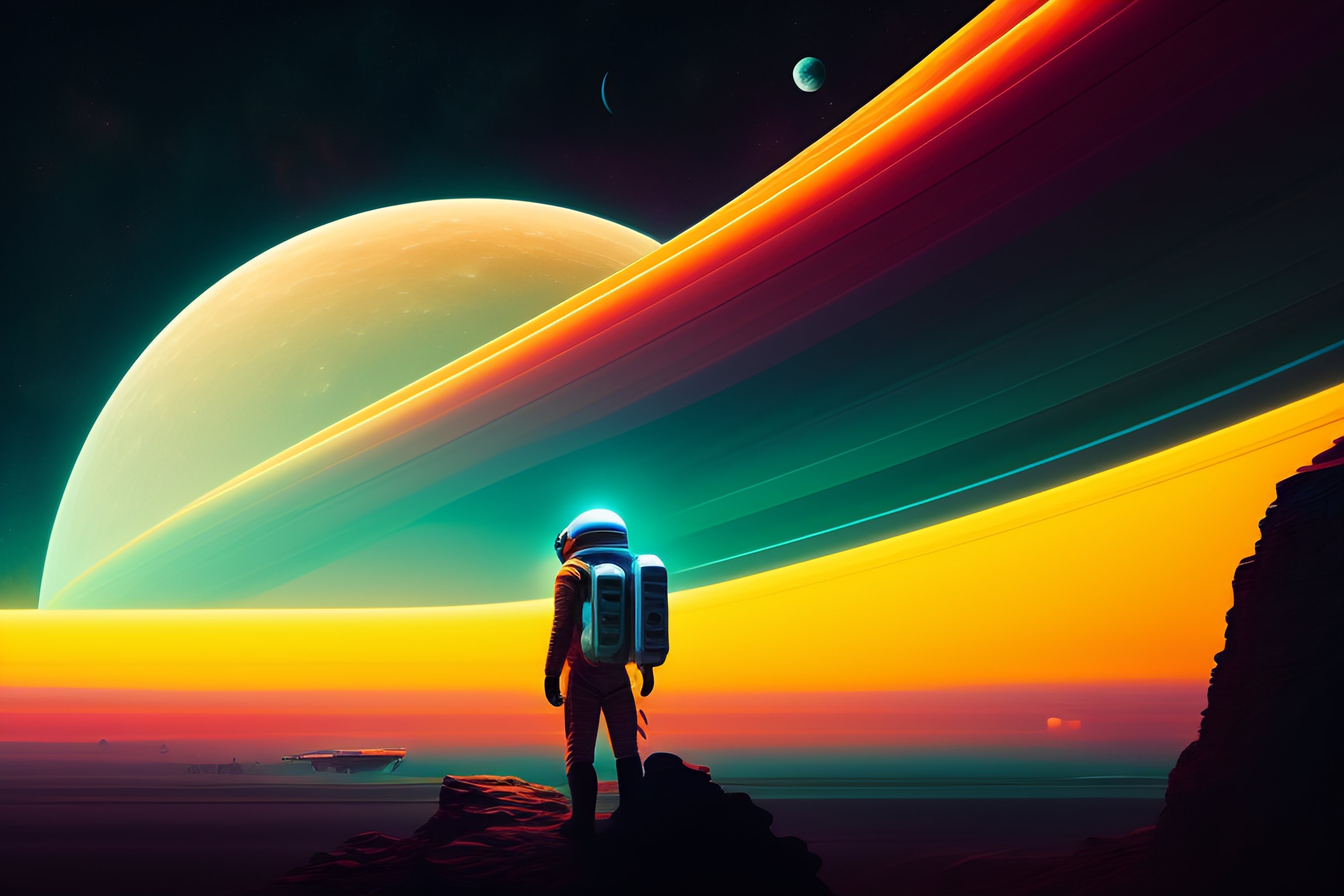 Lexica - Portrait a Lost astronaut in Jupiter, epic scene,displaying in ...