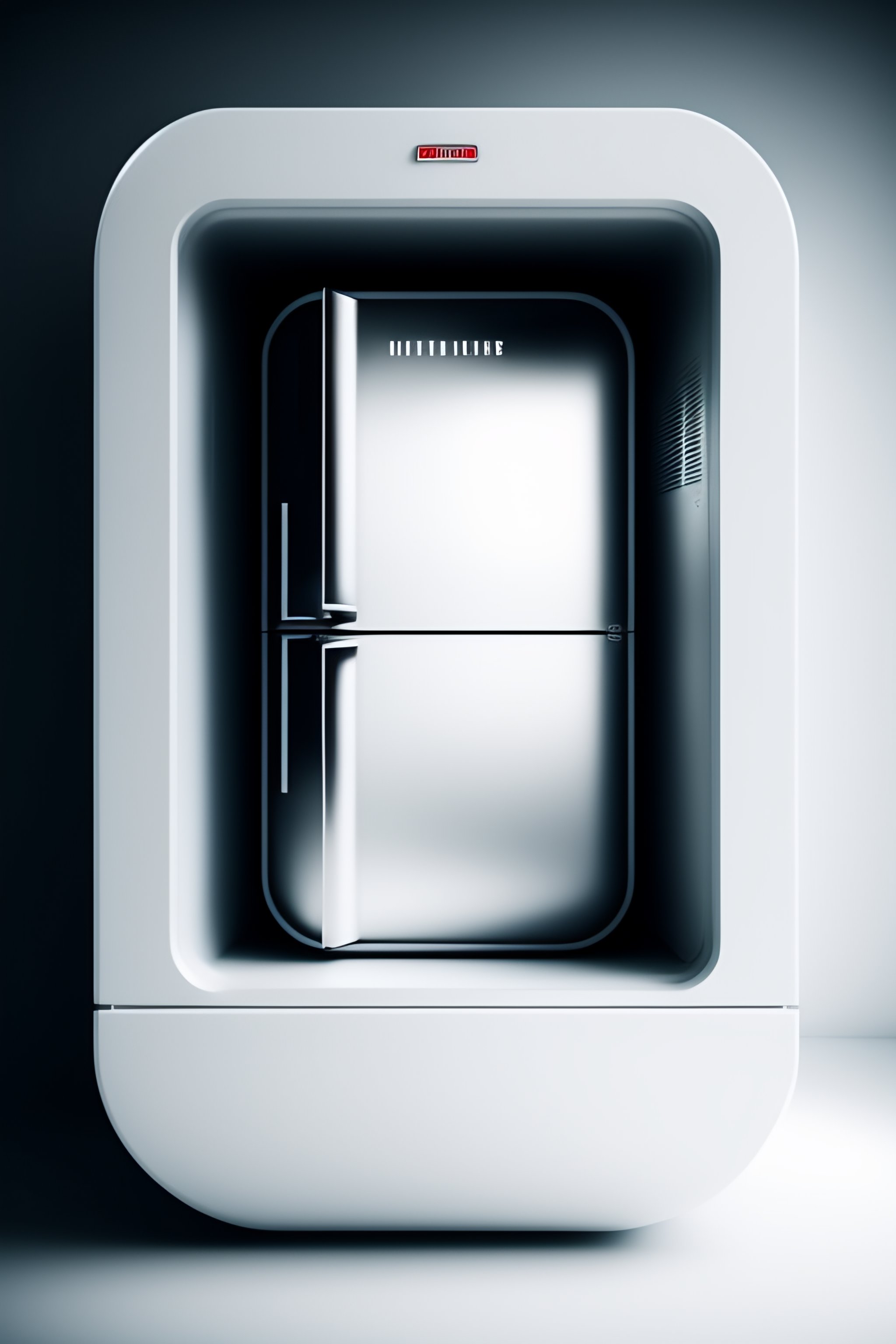 Lexica - Portrait of an inside opened mini empty refrigerator ...