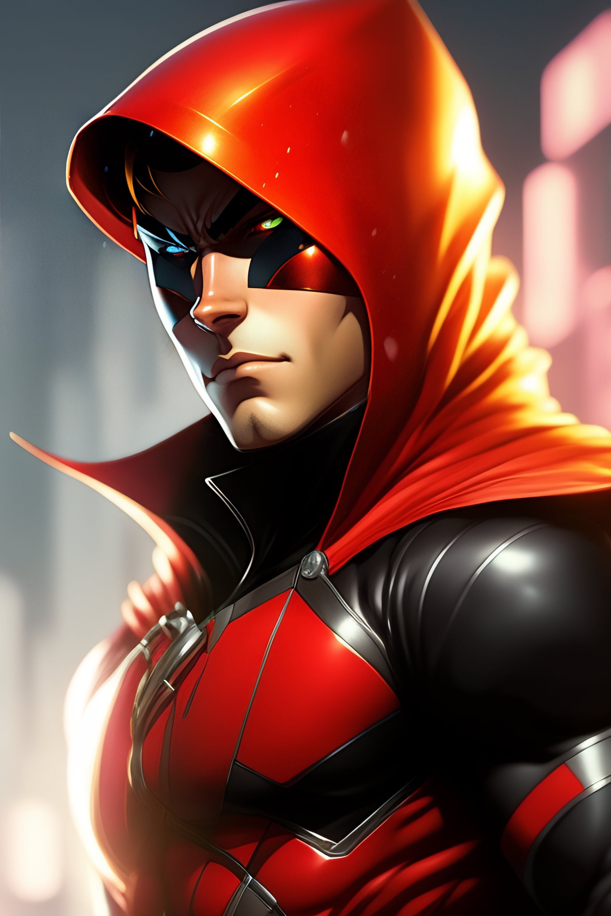 Lexica - Anime portrait of Red Hood with a Omnitrix from Ben 10 by ...