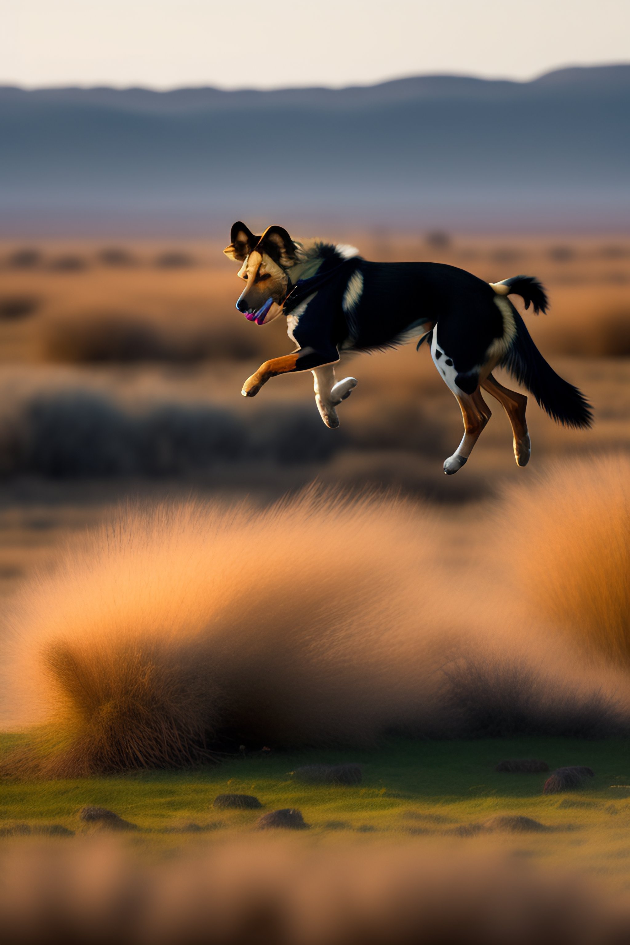 Lexica - A flying wild dog