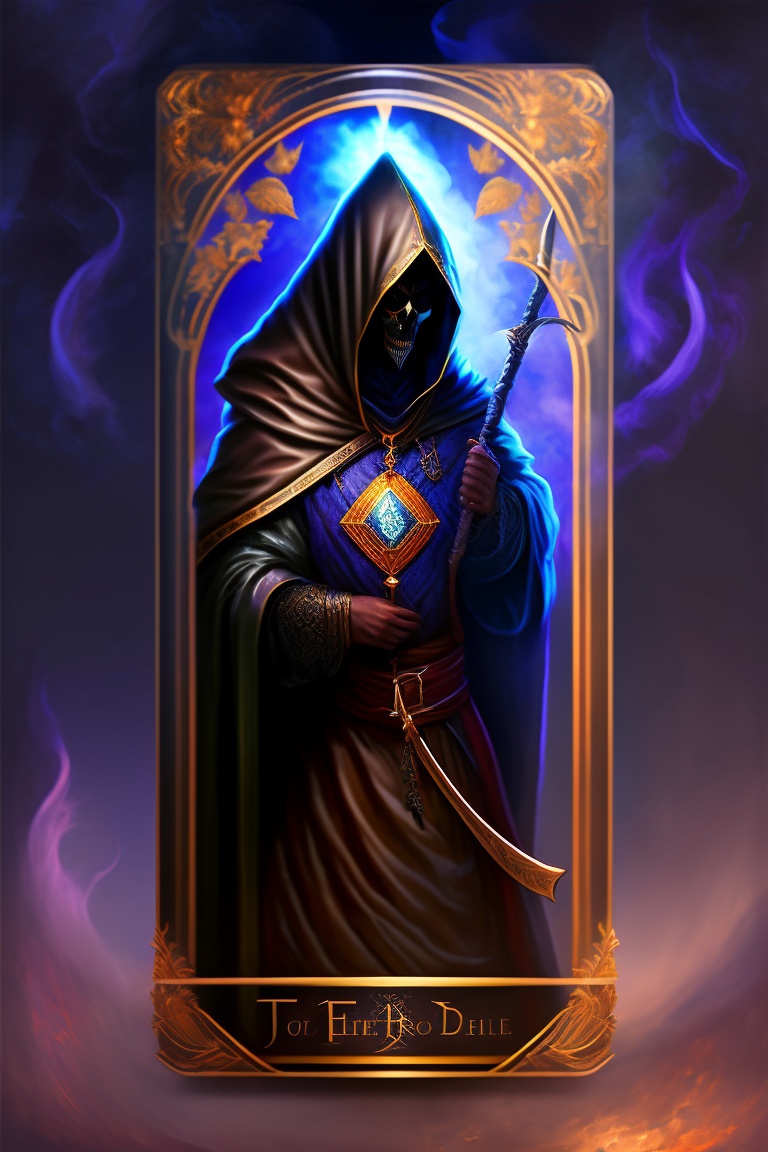 Lexica - Tarot card, grim reaper, fantasy art, Ghost of death with a ...