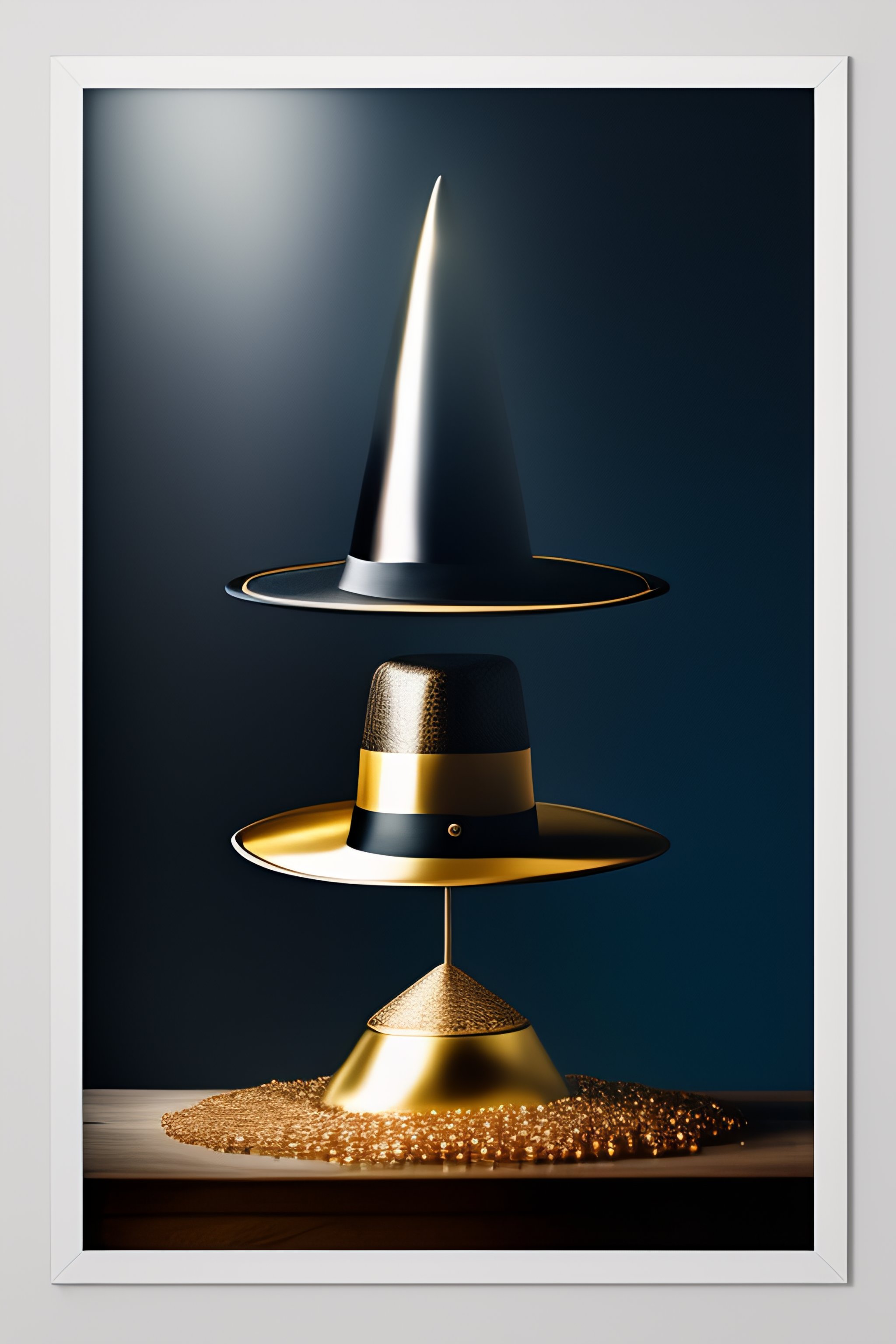 Lexica - A magician's hat standing on its top