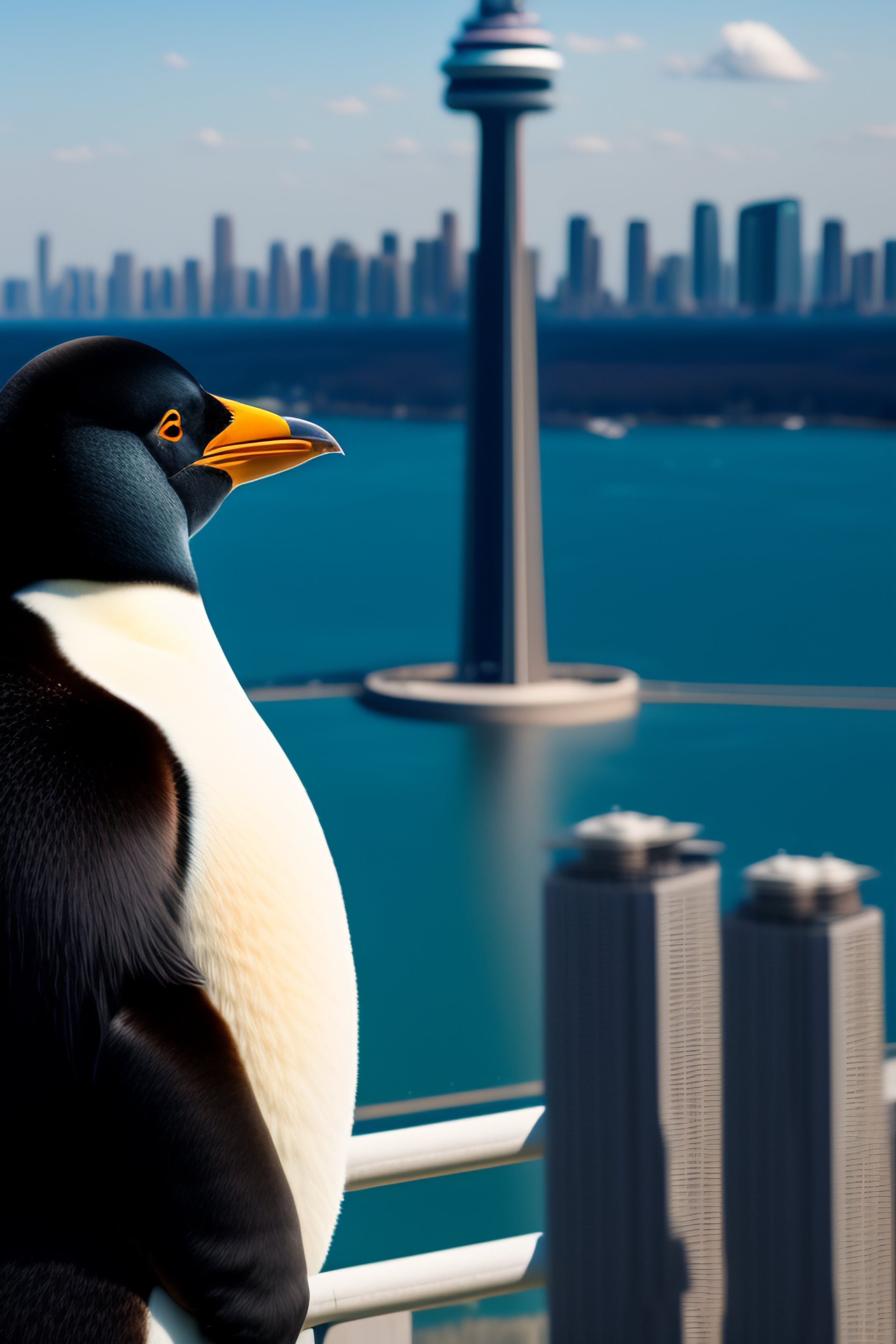 Lexica - Pinguin visiting the CN tower