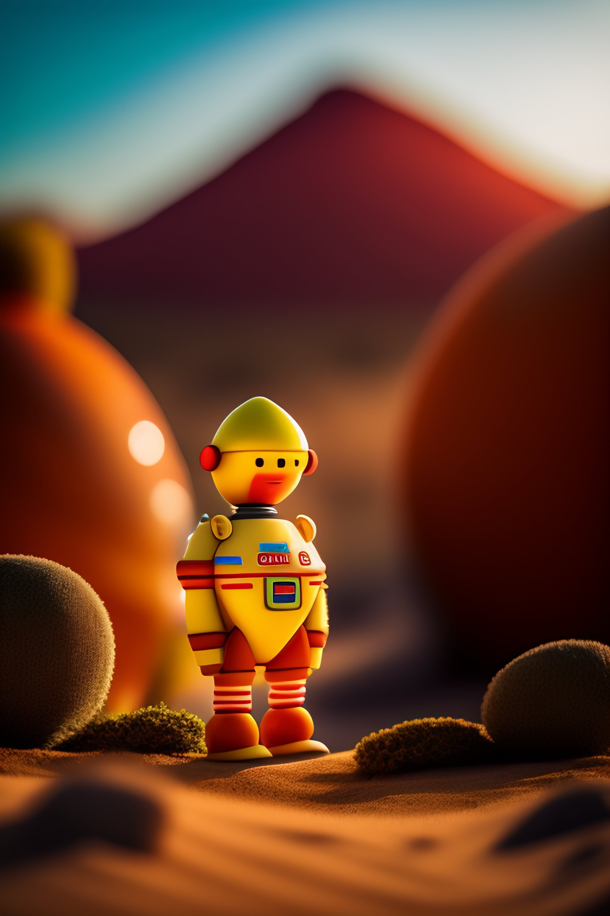 Lexica - A photographic and light image of a weird humanoid in a naïve ...