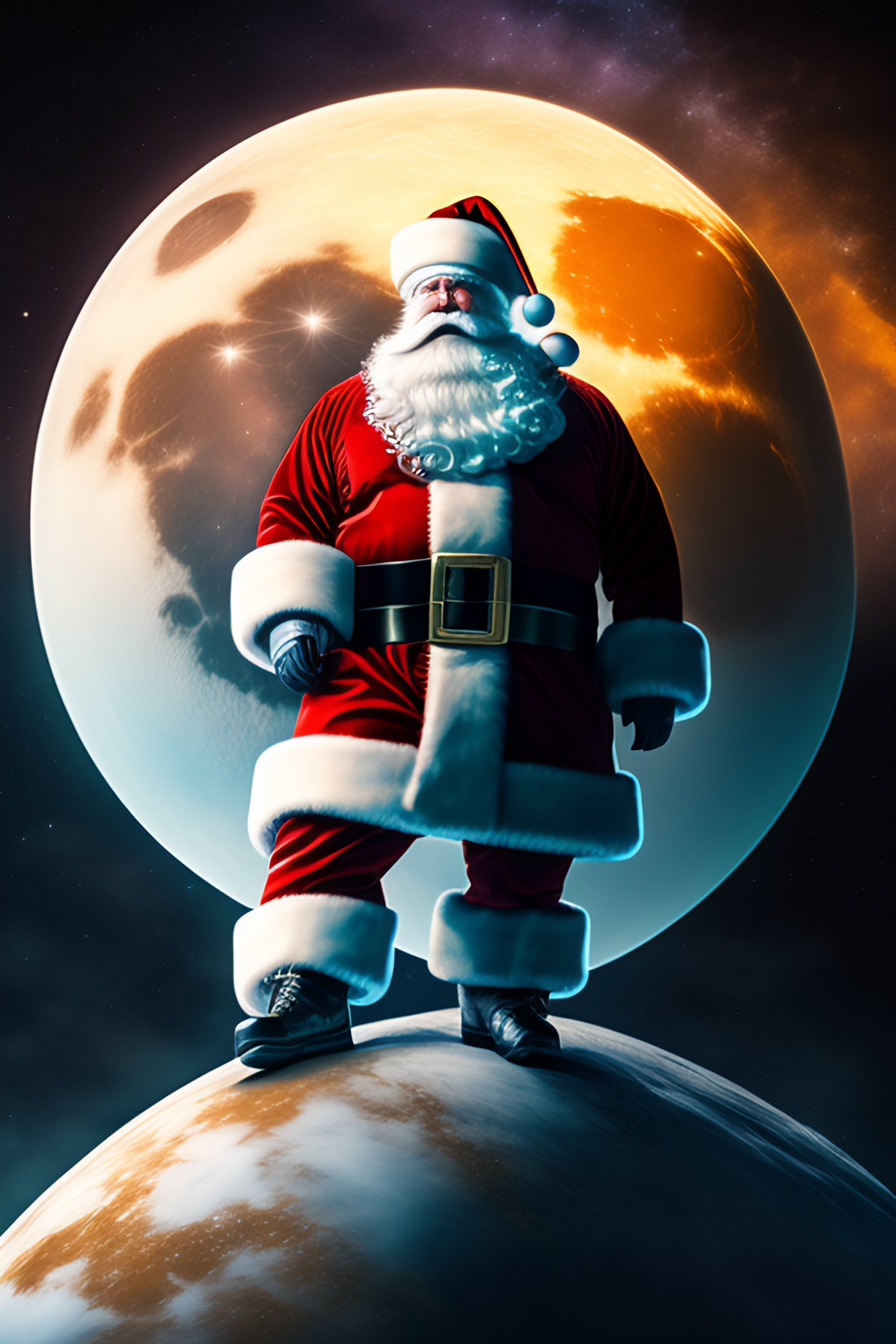 Lexica - Santa claus on the moon