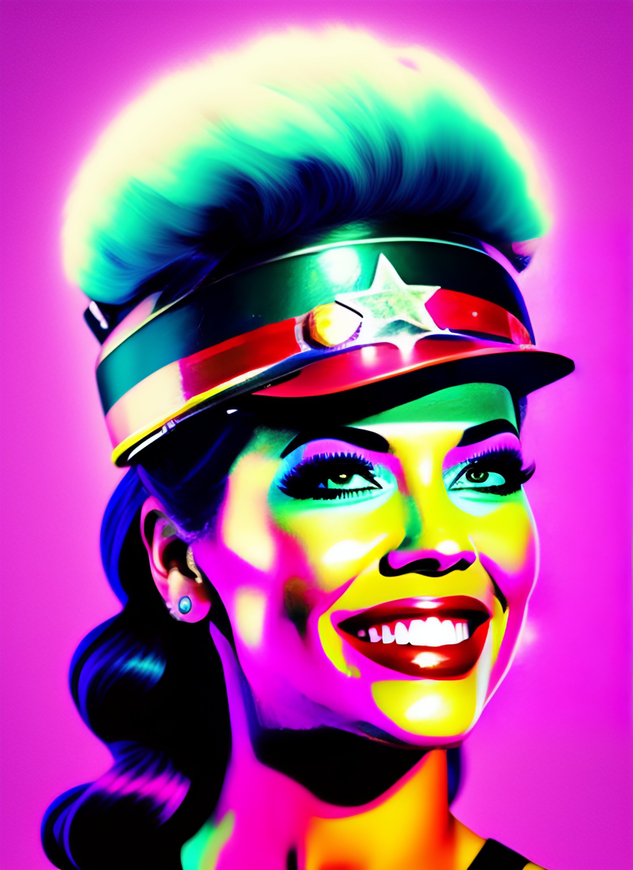 Lexica - Singer Pink! as a propaganda logo, pretty roller derby girl ...