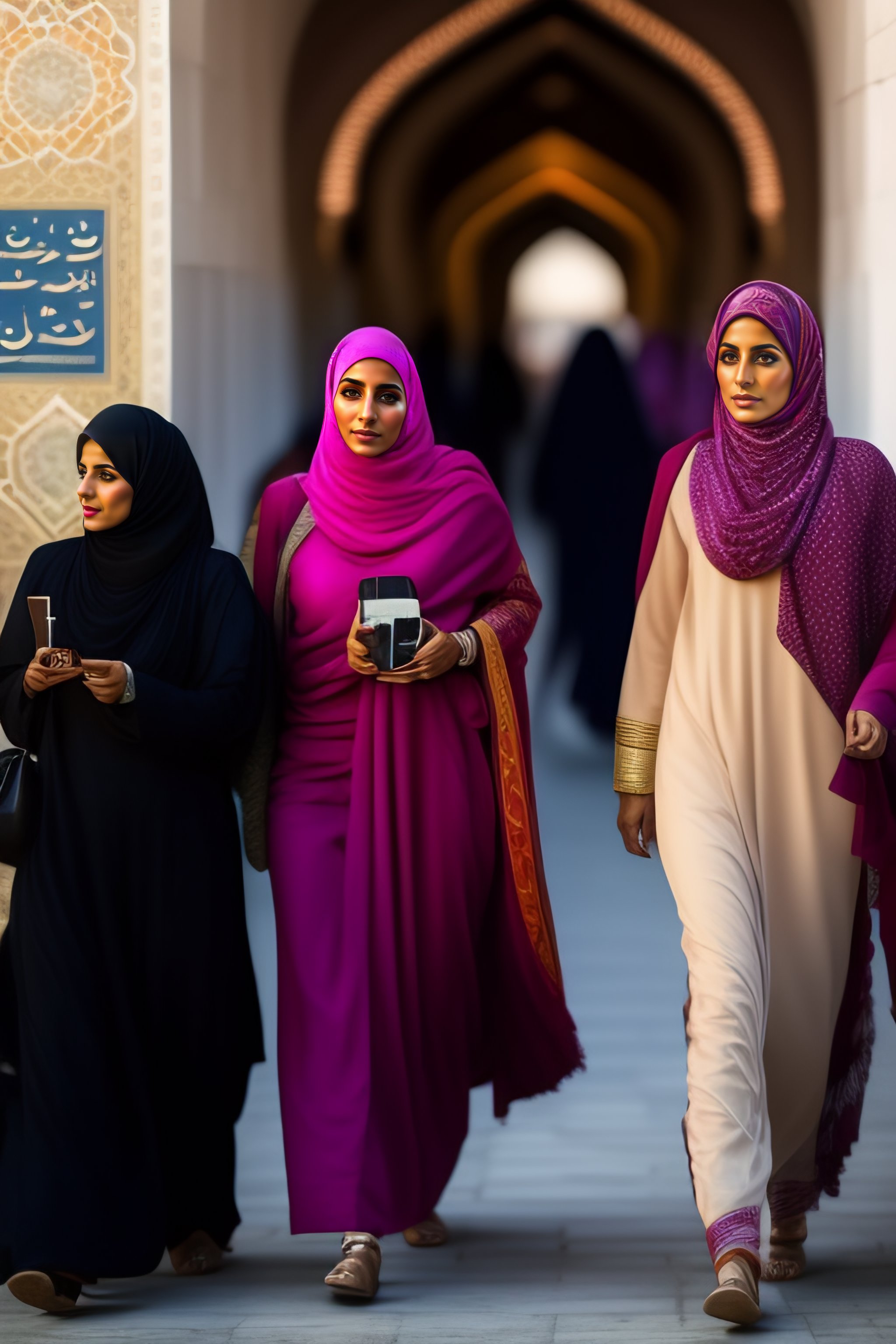 Lexica - Iranian muslim women in mosque street