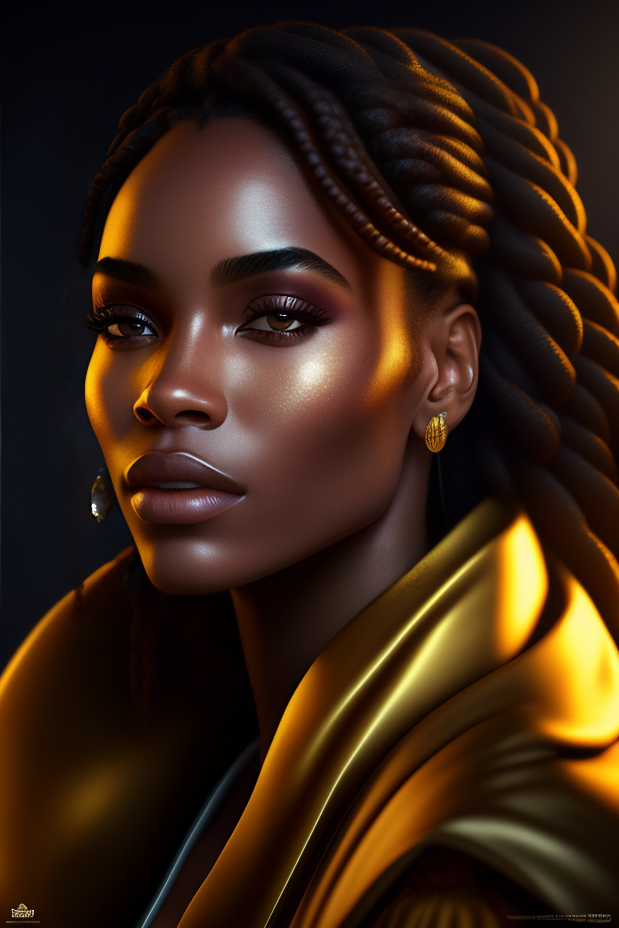 Lexica - A photorealistic hyperrealistic, bright brown eyes, african ...