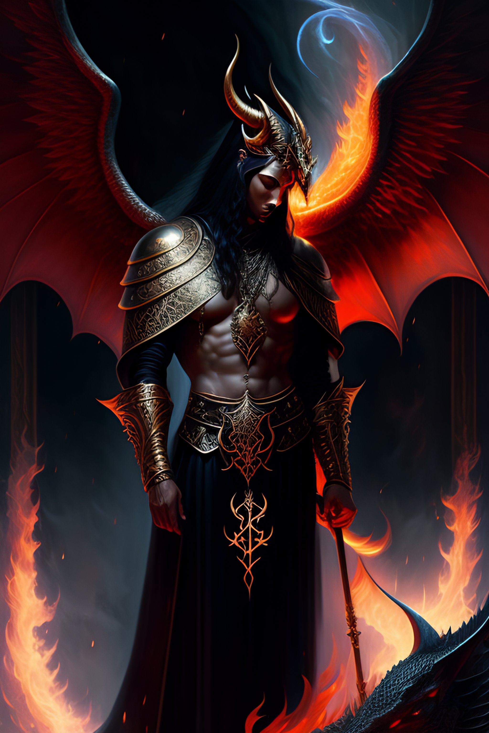 Lexica - A beautiful satanic black metal album cover of a satanic ...