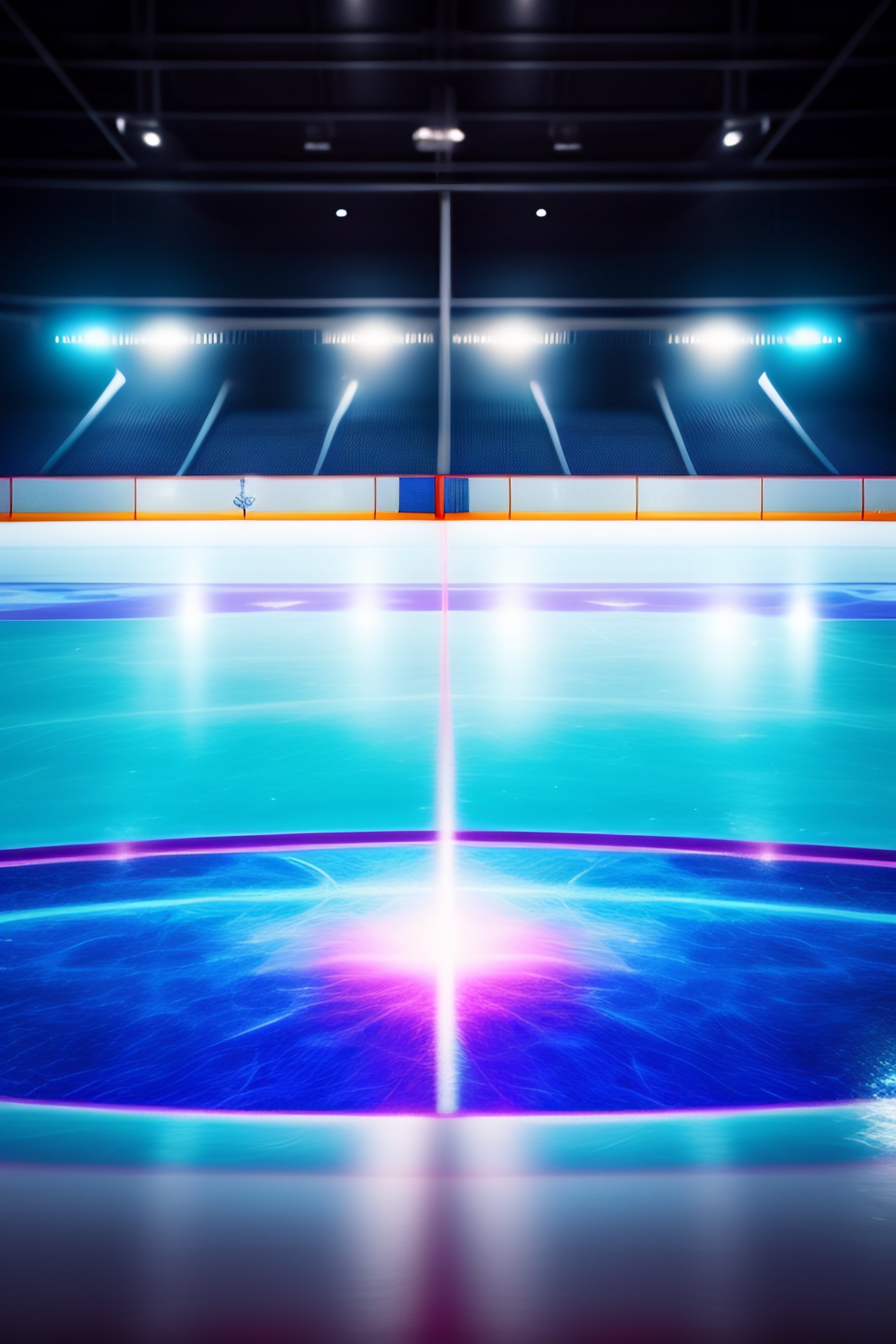 Lexica - Hockey rink with galaxy in background