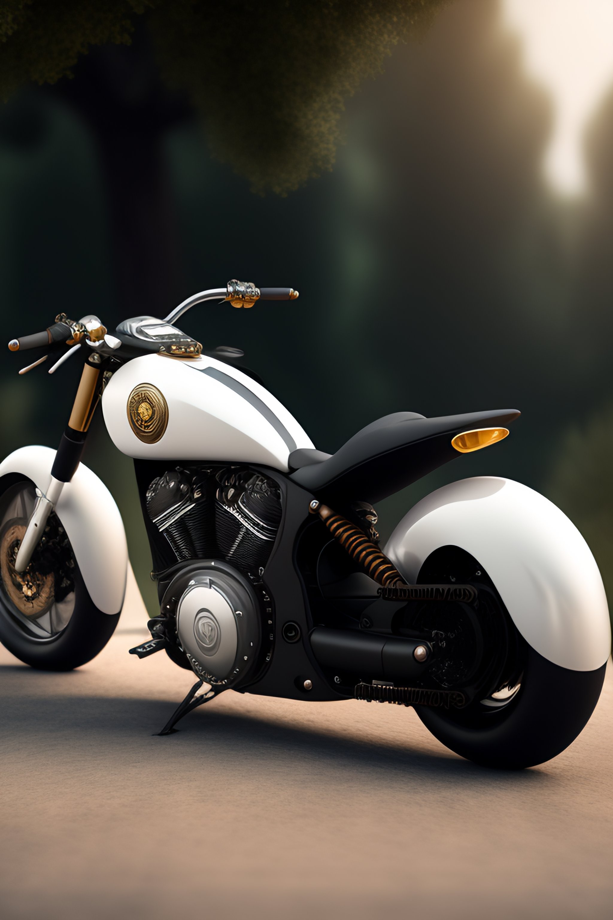 Lexica - Wide shot of a minimal Steampunk carbonfiber white pearl and ...