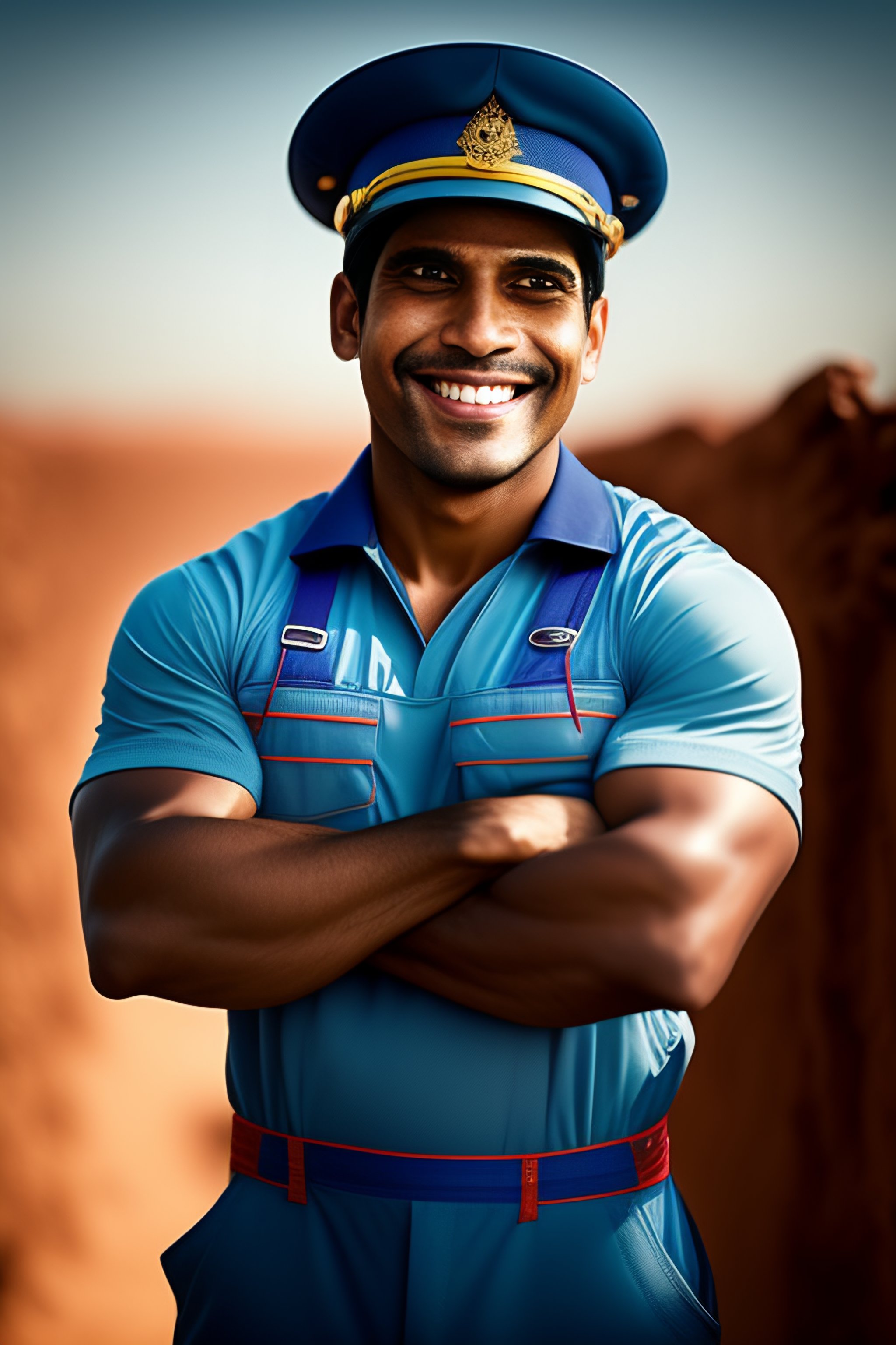 Lexica - Smiling hispanic laborer