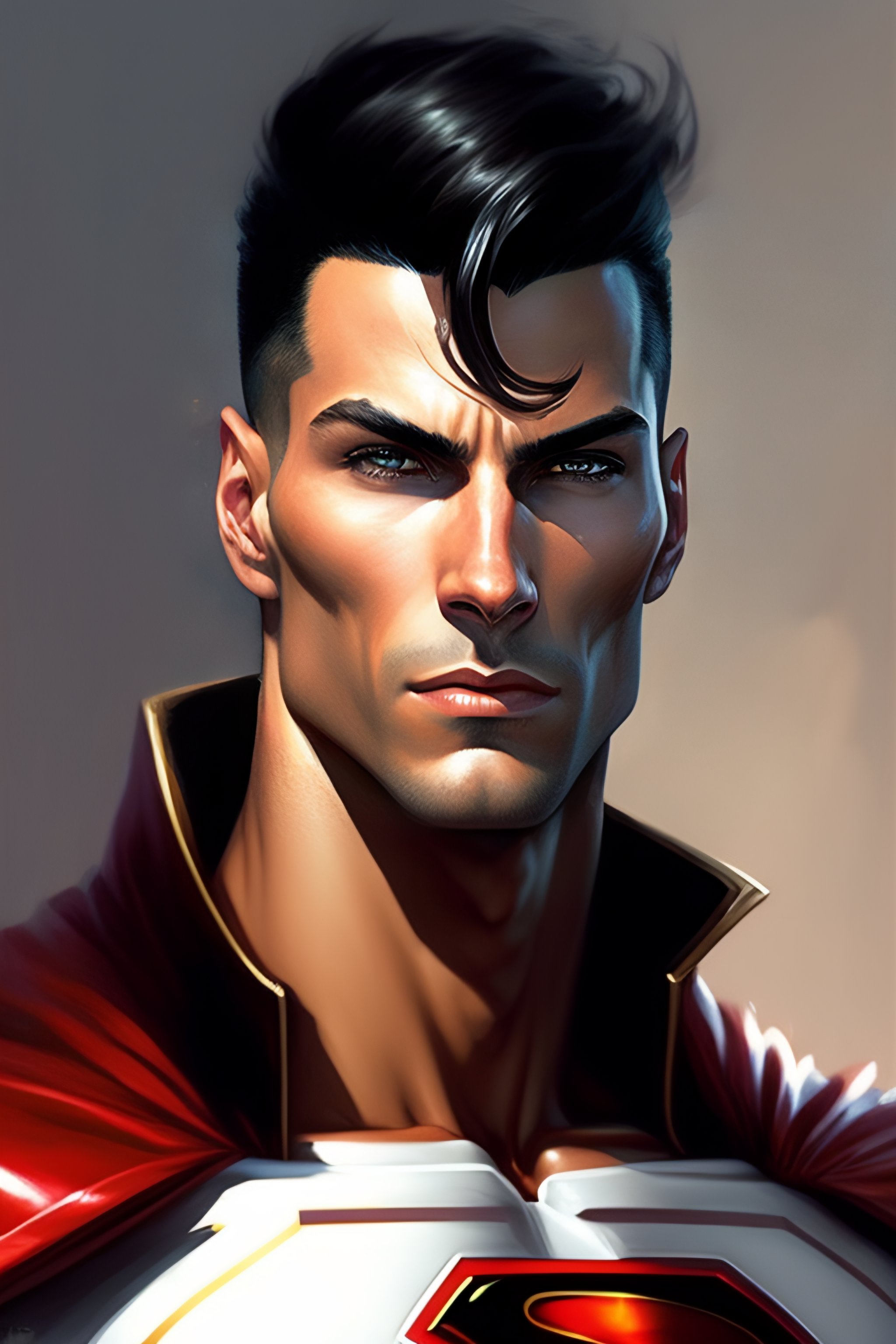 Lexica - Portrait of a super thin muscular superman, epic, tragic ...