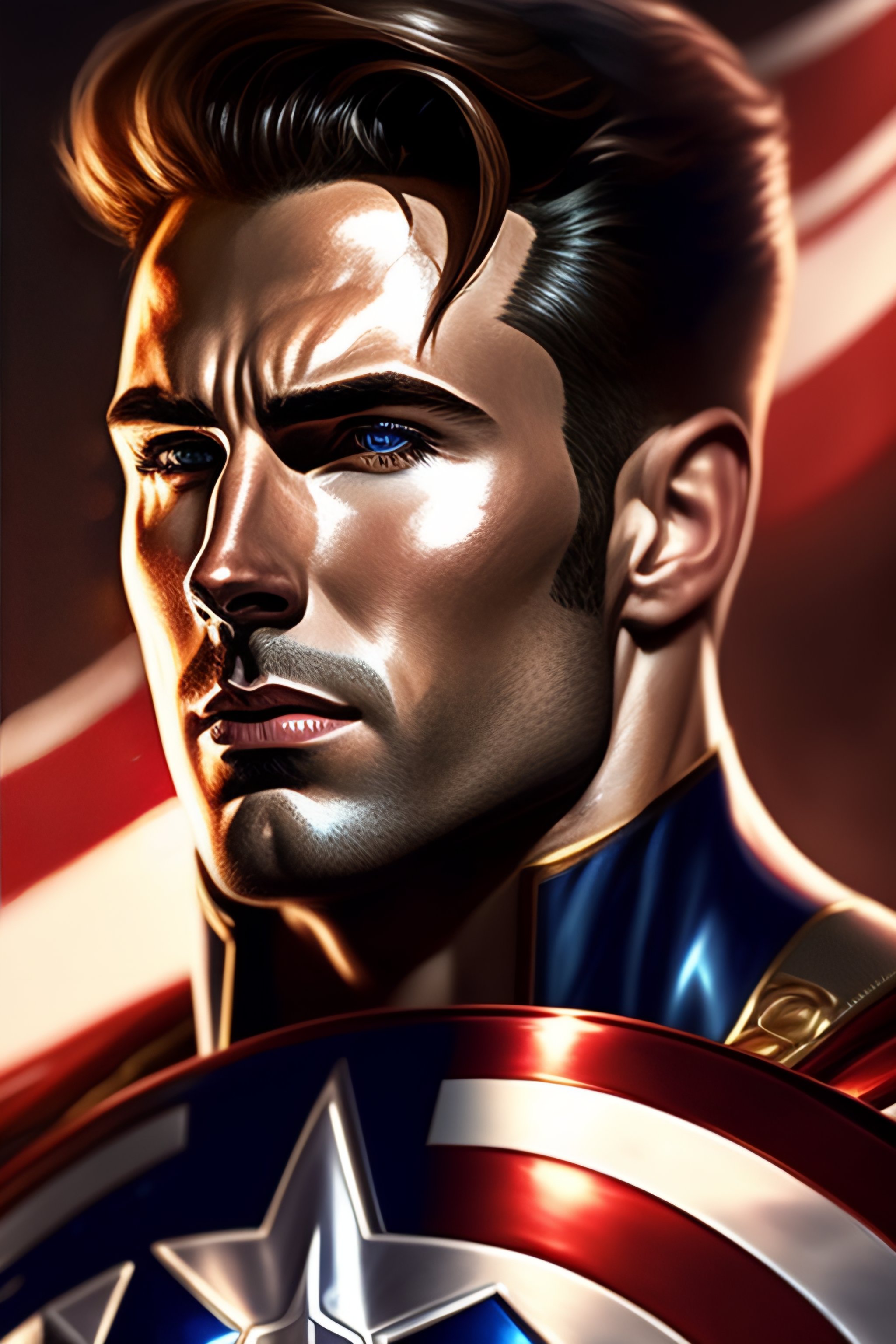 Lexica - Super muscular Chris evans as captain america, marvel ...