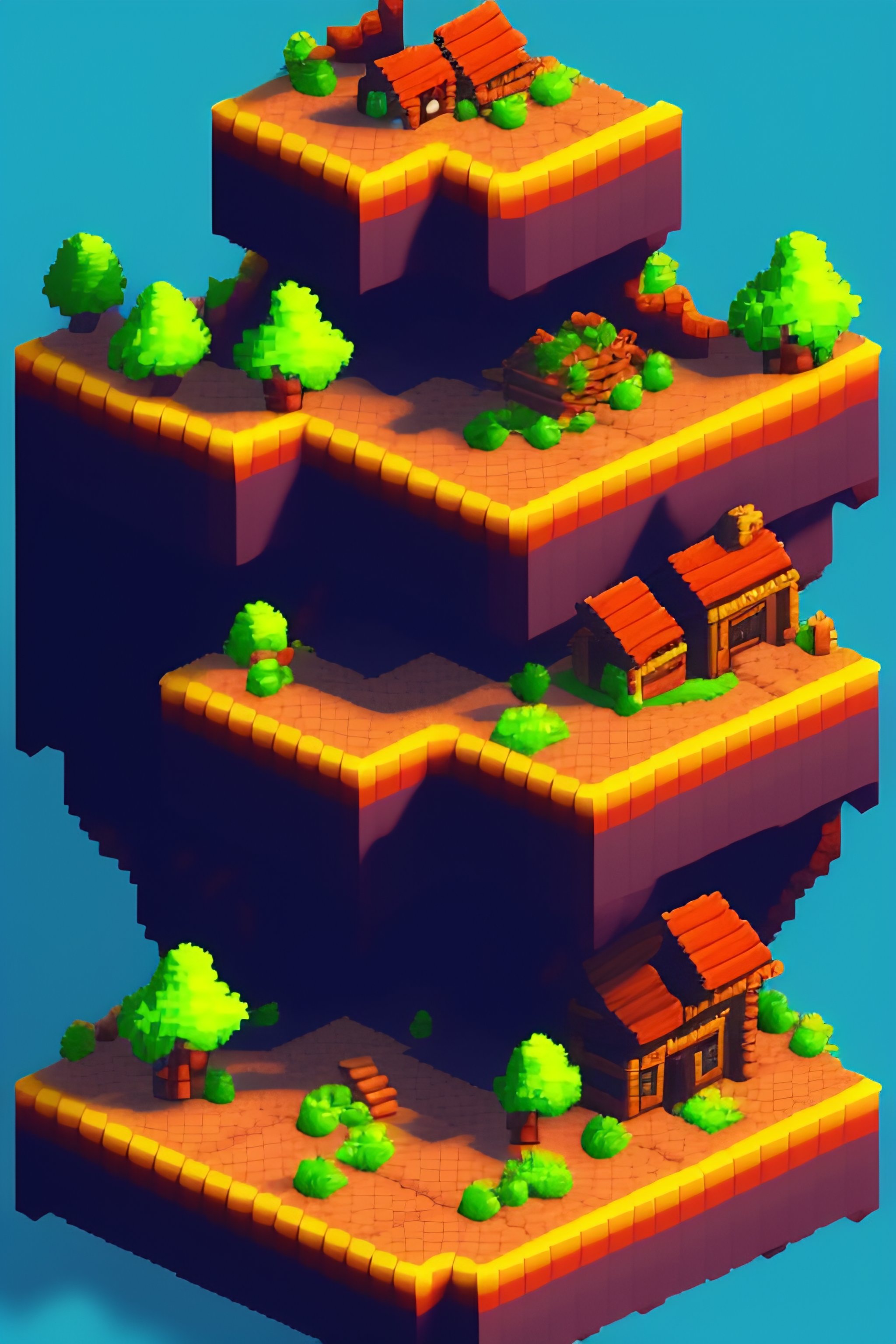 Lexica - Game scenery pixel art 2d, unity, building