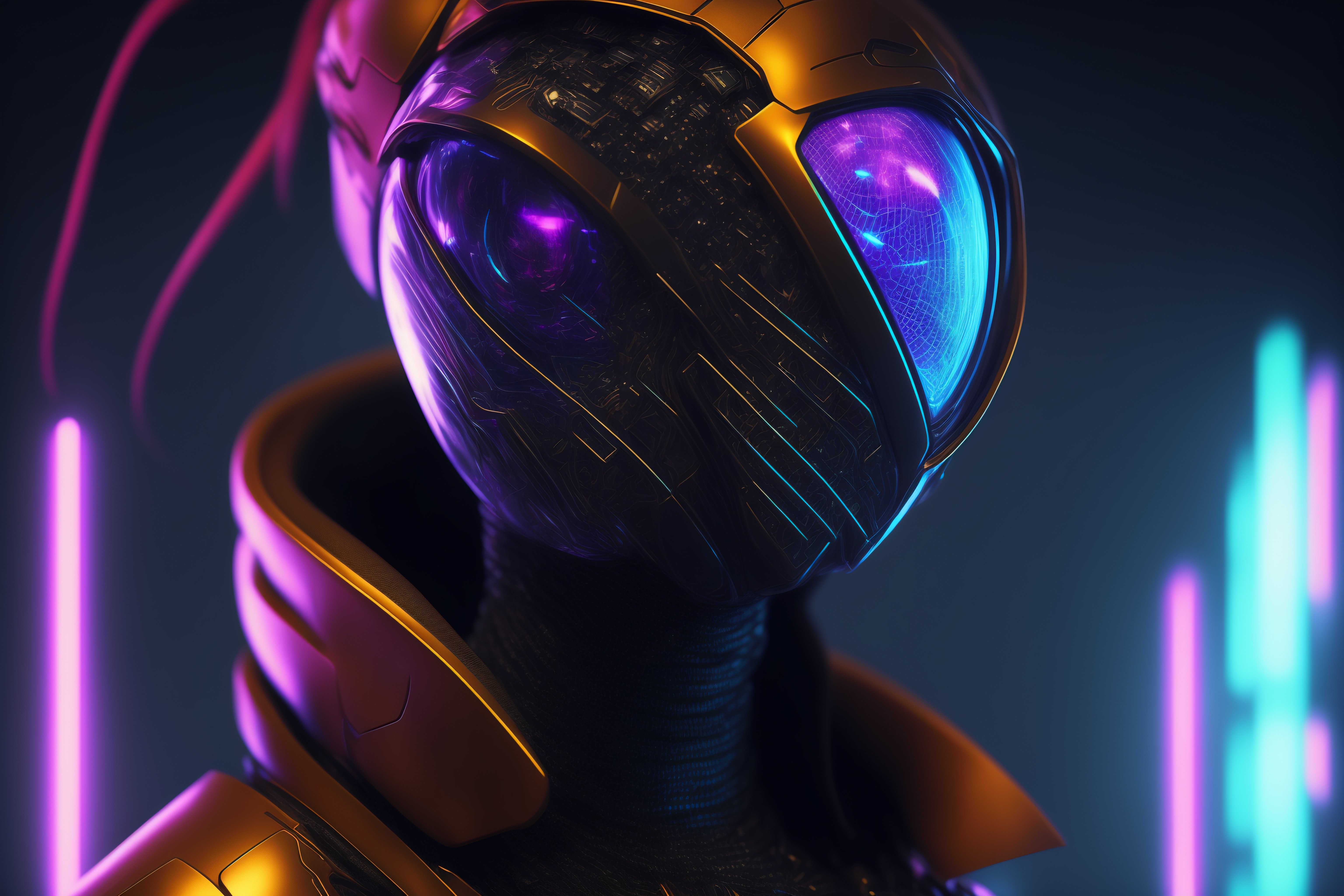 Lexica - Cyberpunk spider with human head