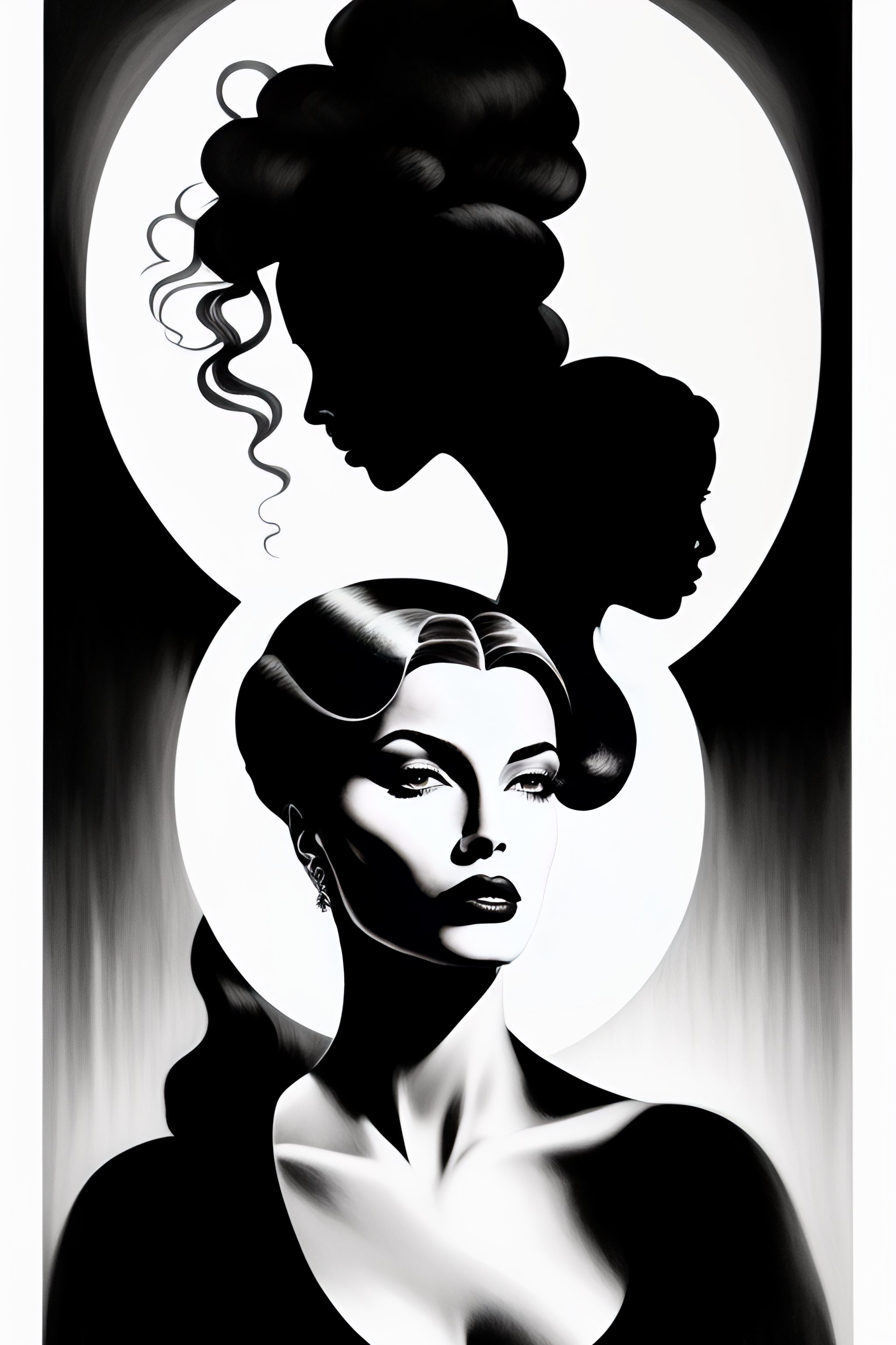 Lexica - Creature feminine mystique, tres belle, silhouette, magicienne ...