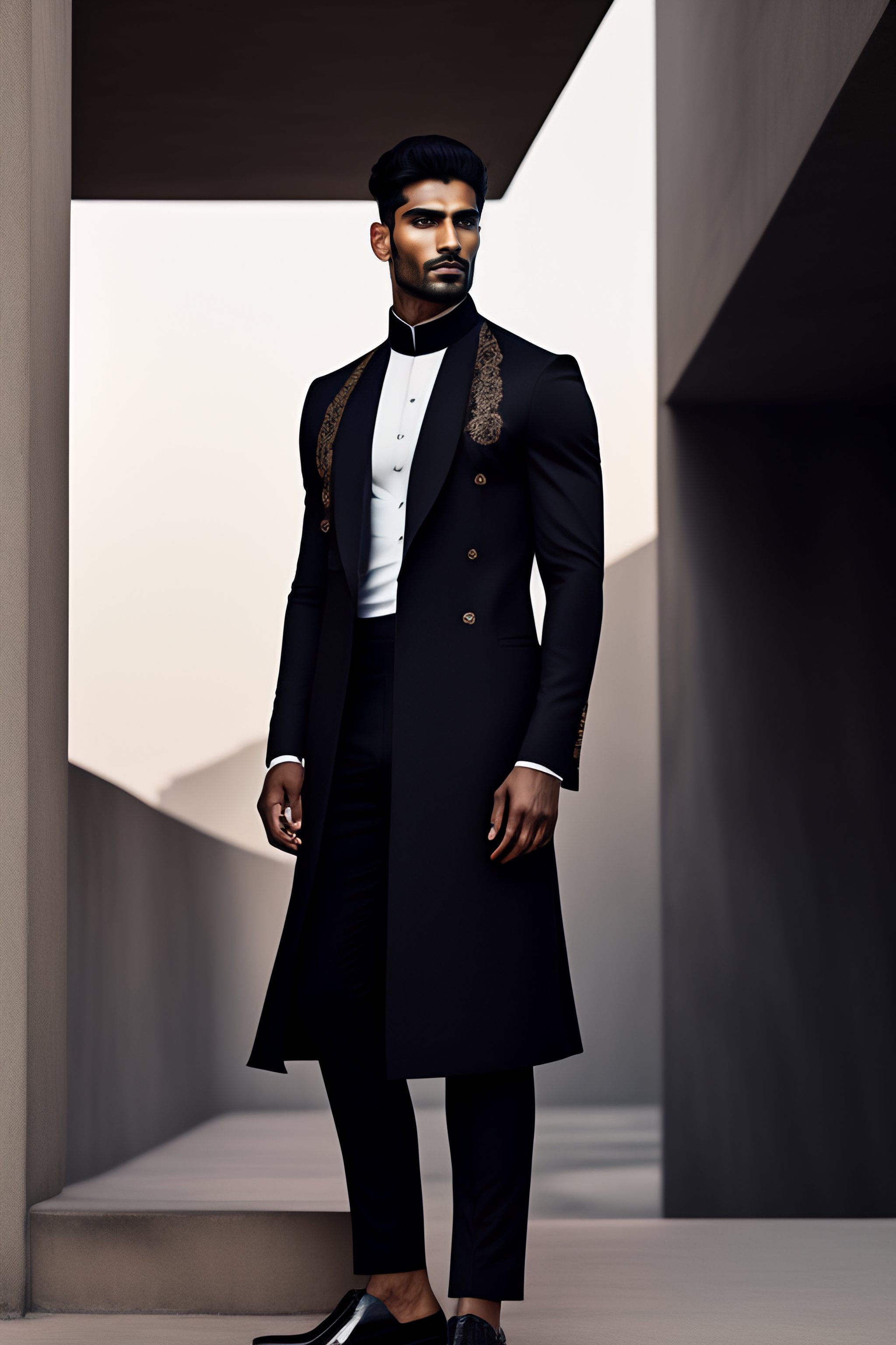 Lexica - Haute couture beautiful pakistani male, fashion model ...