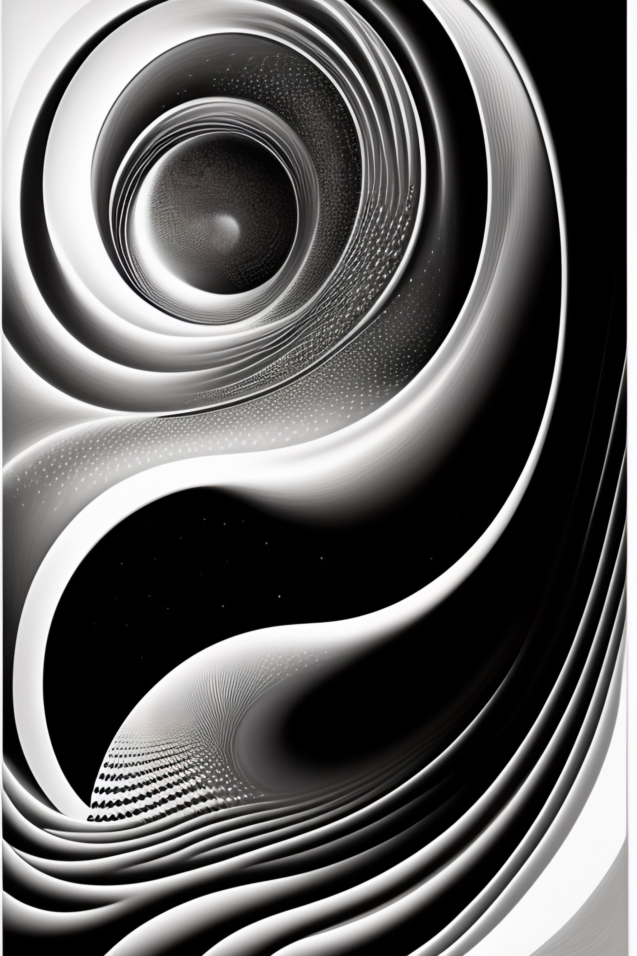 Lexica - An stunning black and white abstract pointillism drawing ...