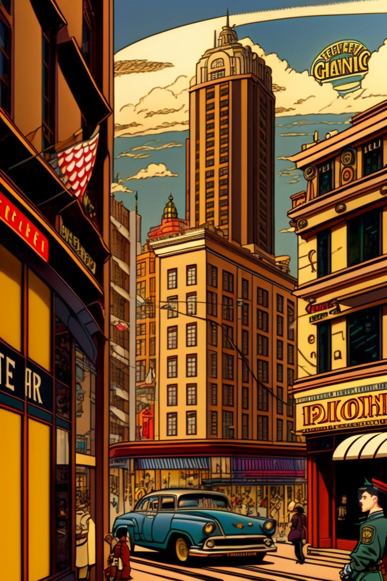 Lexica - Chaotic stunning san francisco, illustrated by hergé, style of tin tin comics, pen and ...