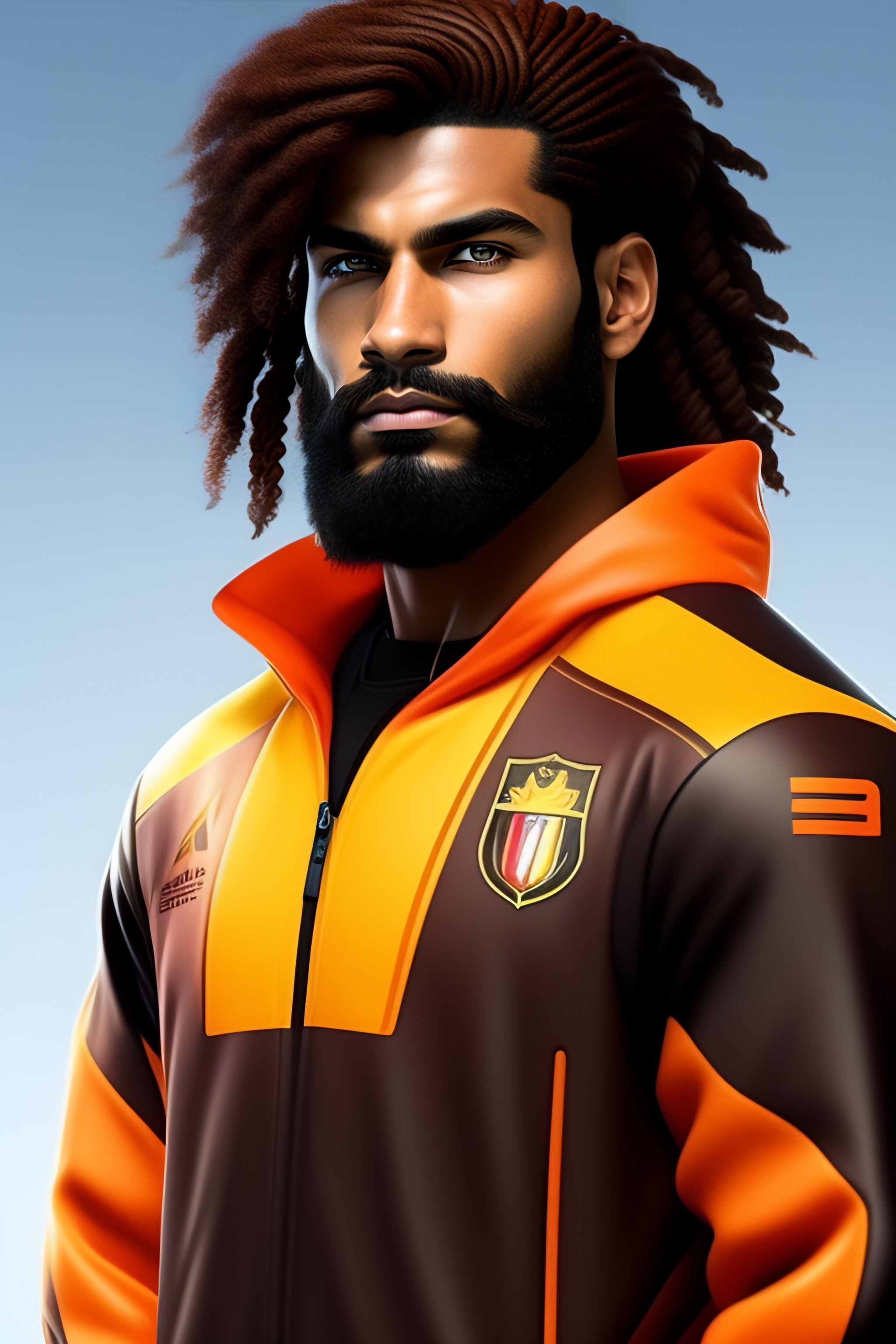 Lexica - Male brown Pokemon trainer with hair twists and a beard in ...