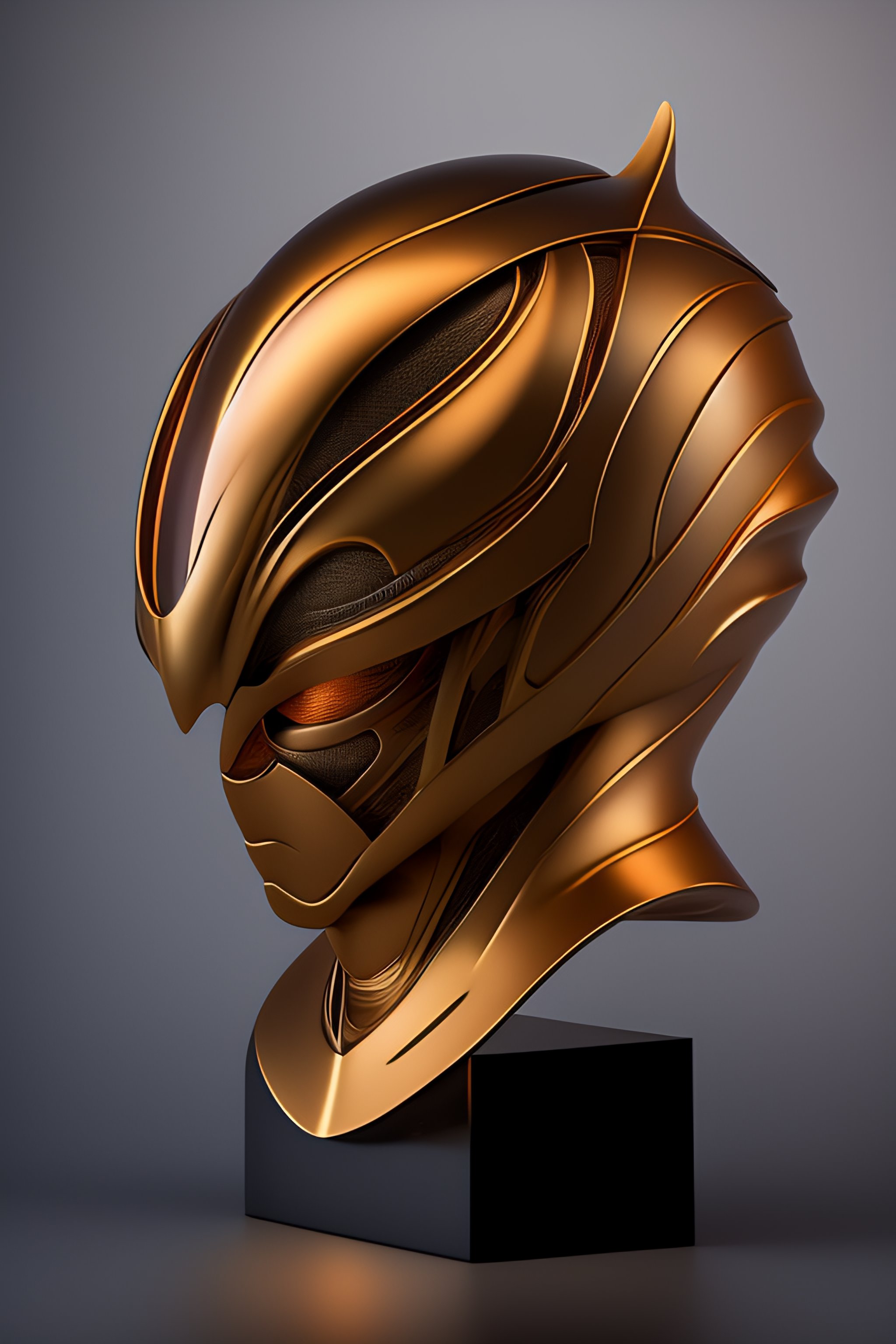 Lexica - DC Universe Batman helmet made of walnut wood, intricate ...