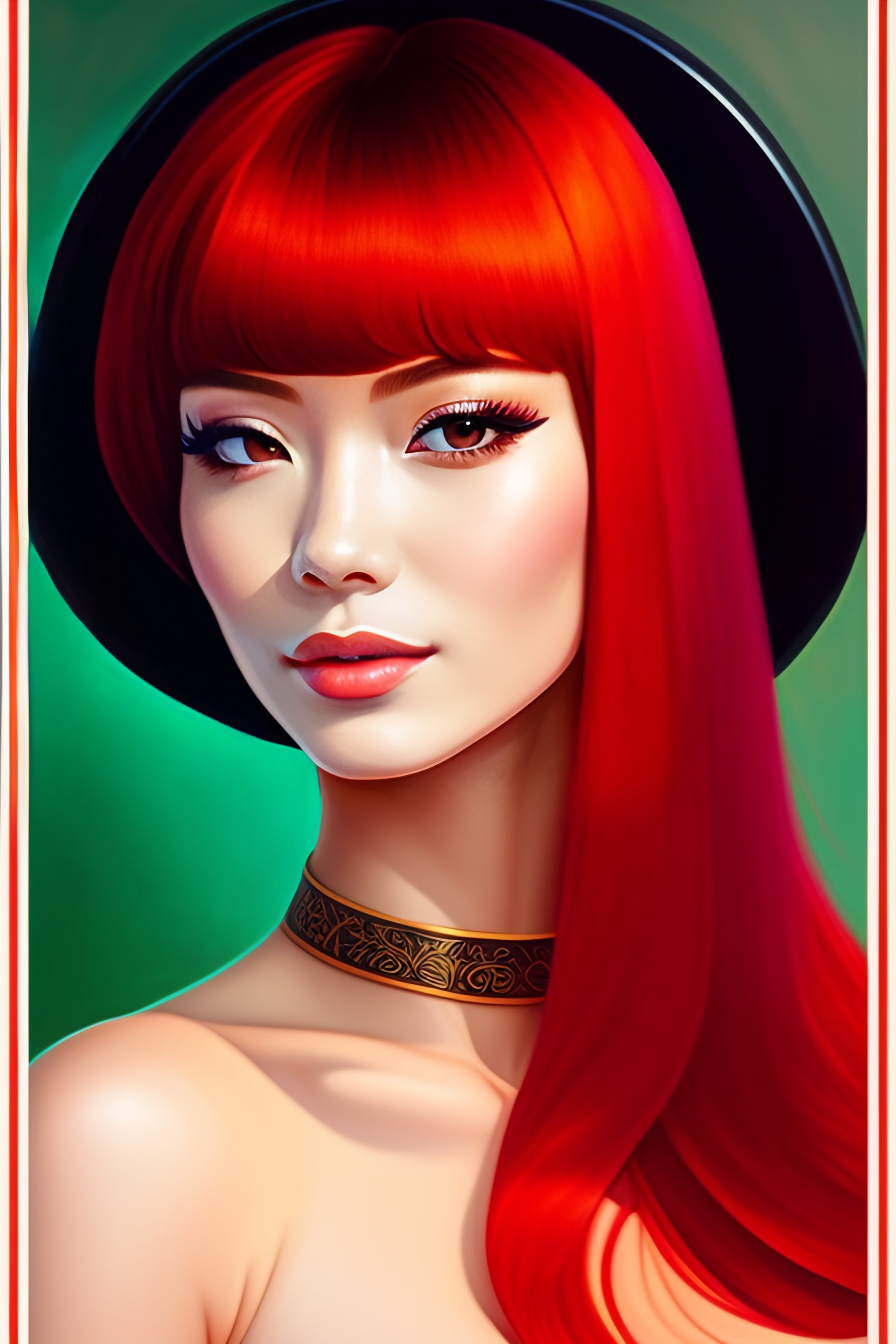 Lexica - Anime portrait of nanno as a beautiful woman, medium long bob ...