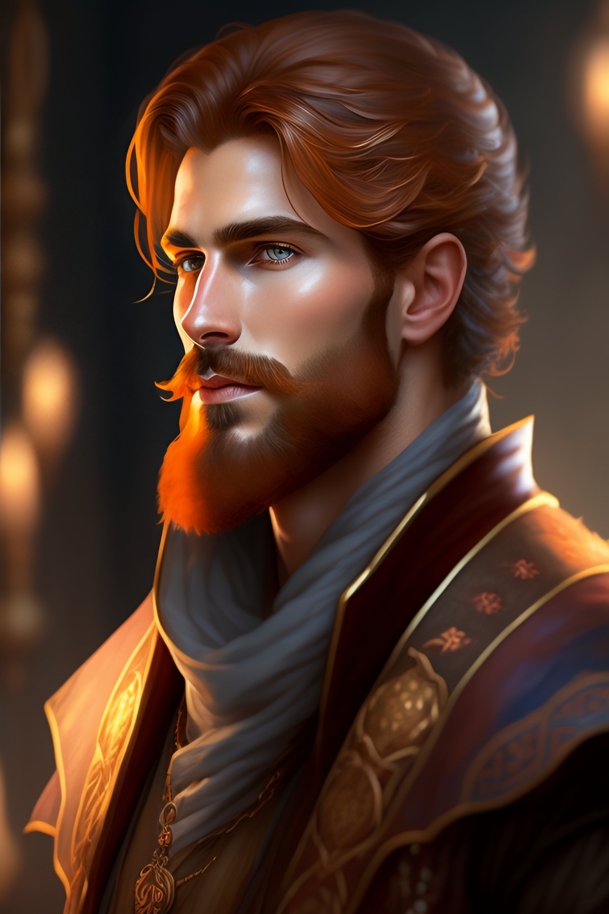 Lexica - Portrait of a 30 year old ruggedly handsome joyful merchant ...