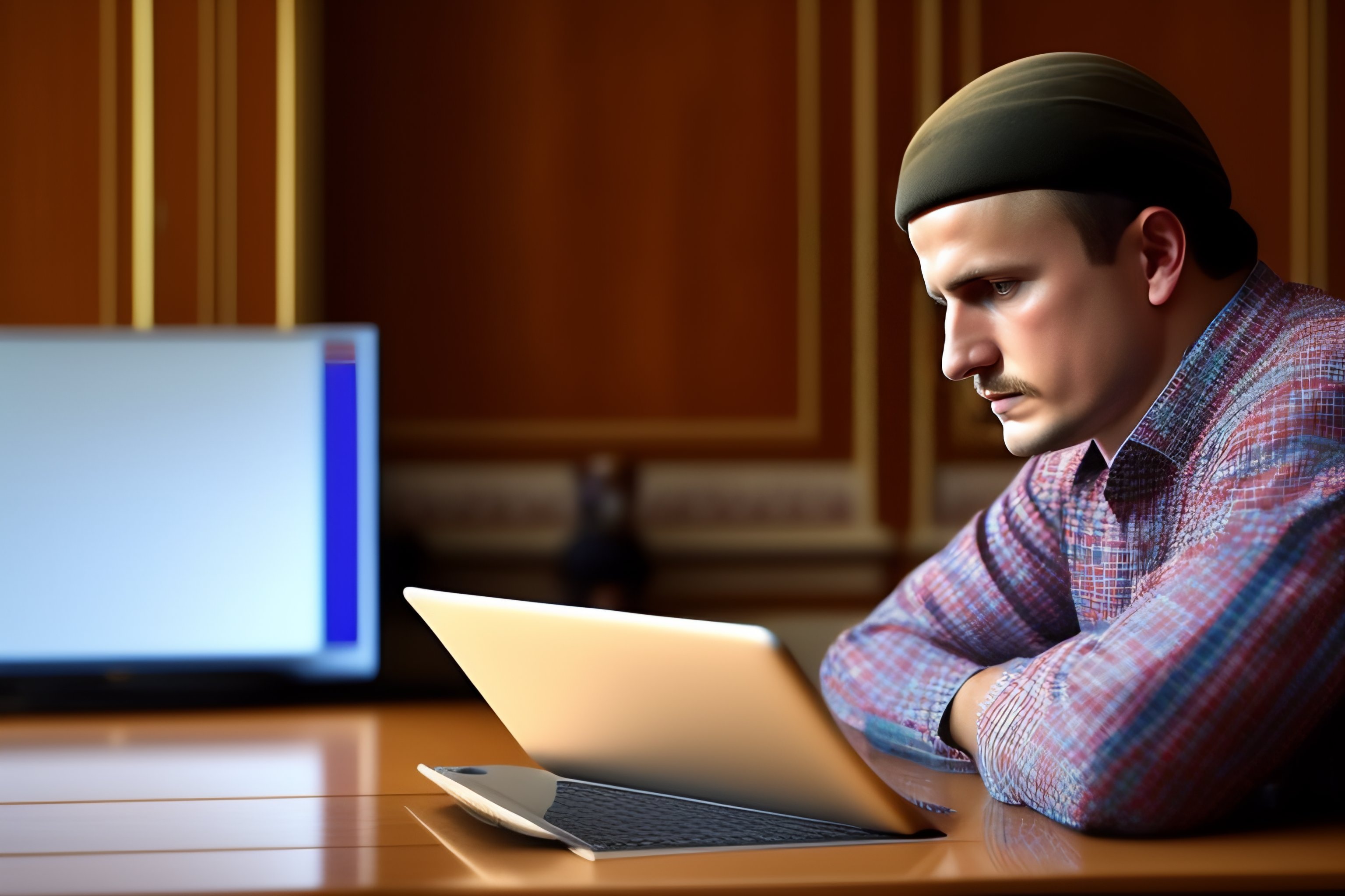 Lexica - Belarusian programmer in national vyshyvanka is working on his ...