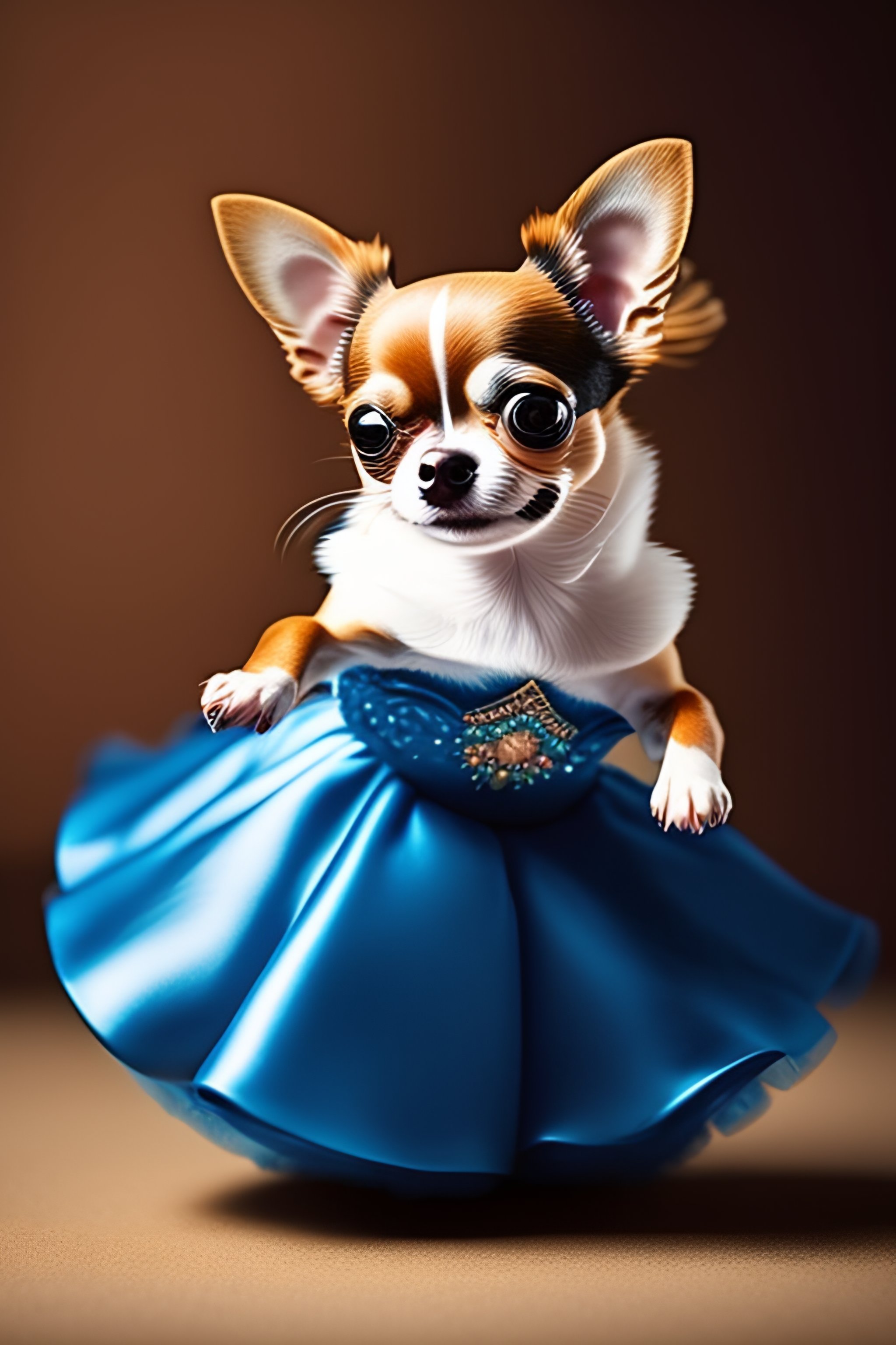 Lexica - Chihuahua hua dancing in a ball gown
