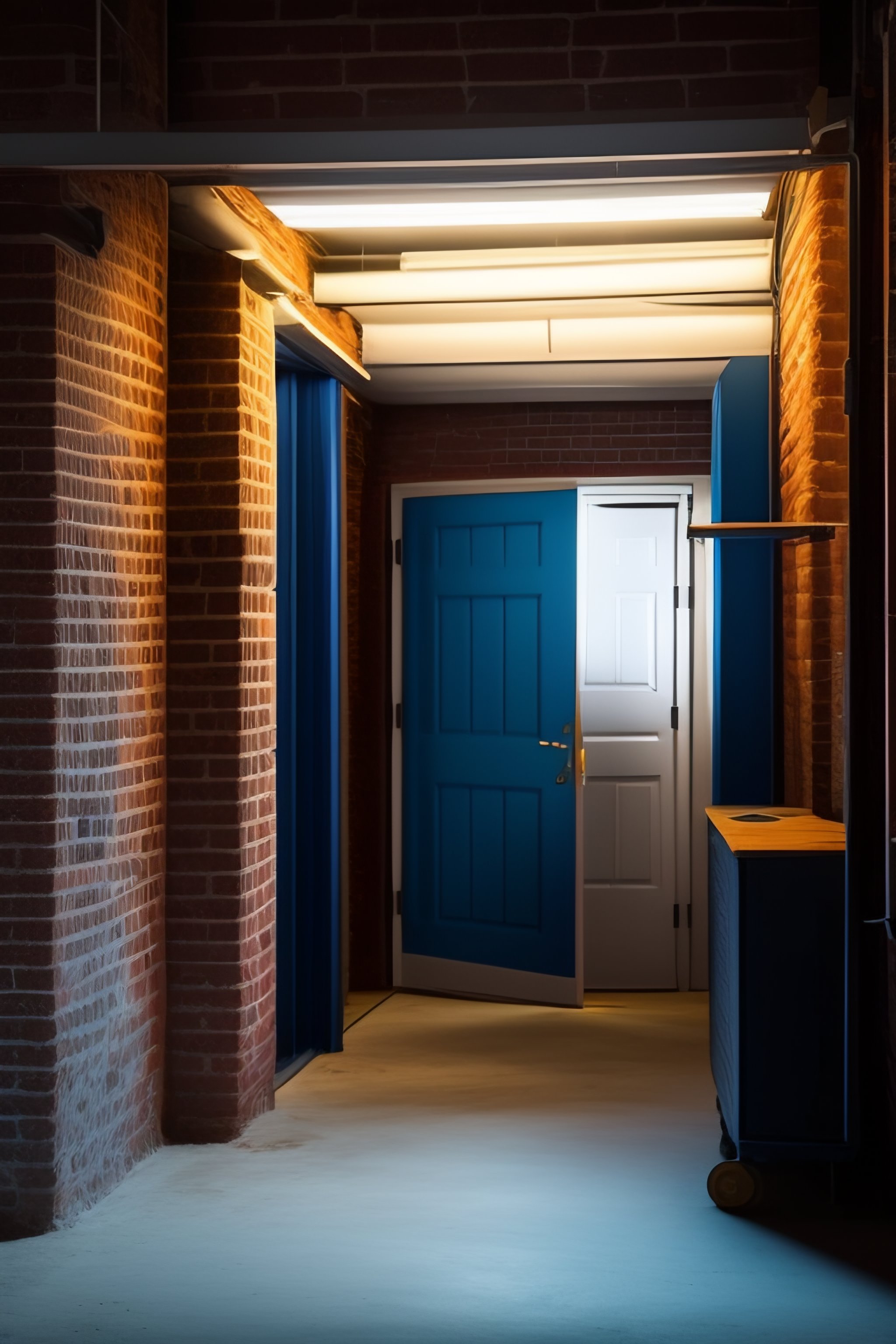 Lexica - Hosting servers in a brick-walled garage