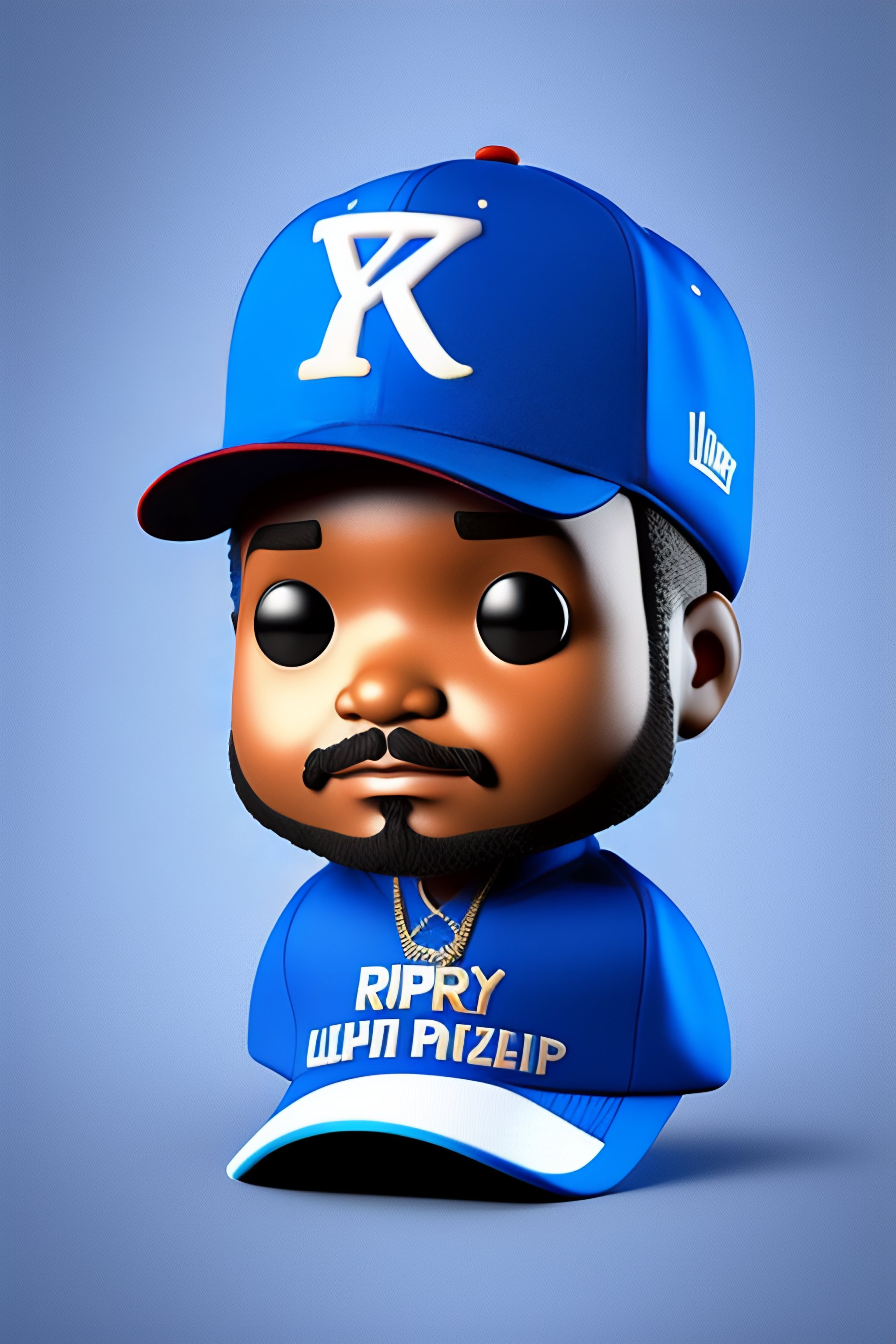 Lexica - 3d render of funko pop rappers light guy blue eyes a little ...