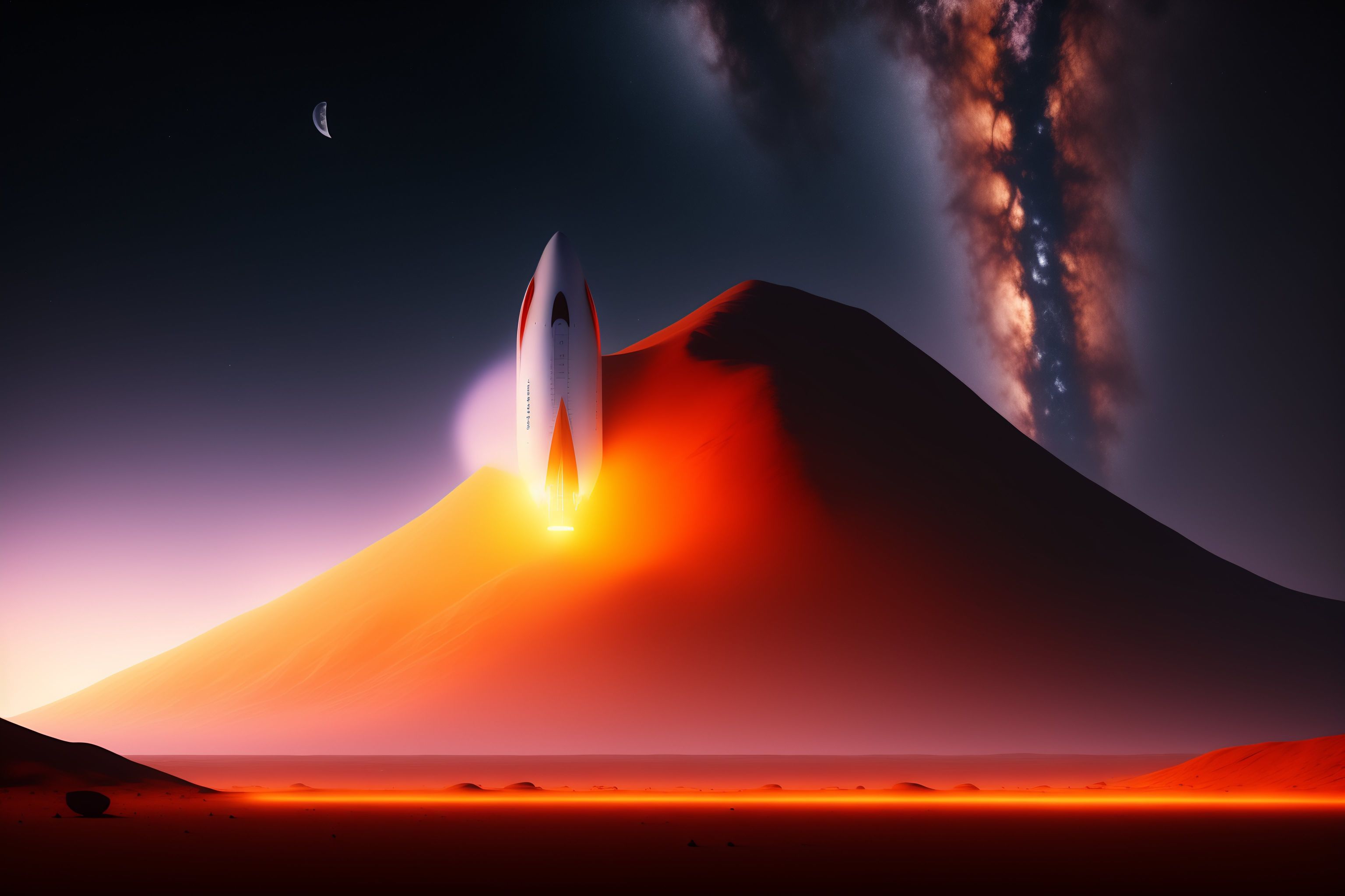 Lexica - 50mm Photograph of SpaceX starship 2.0 designed by SpaceX ...