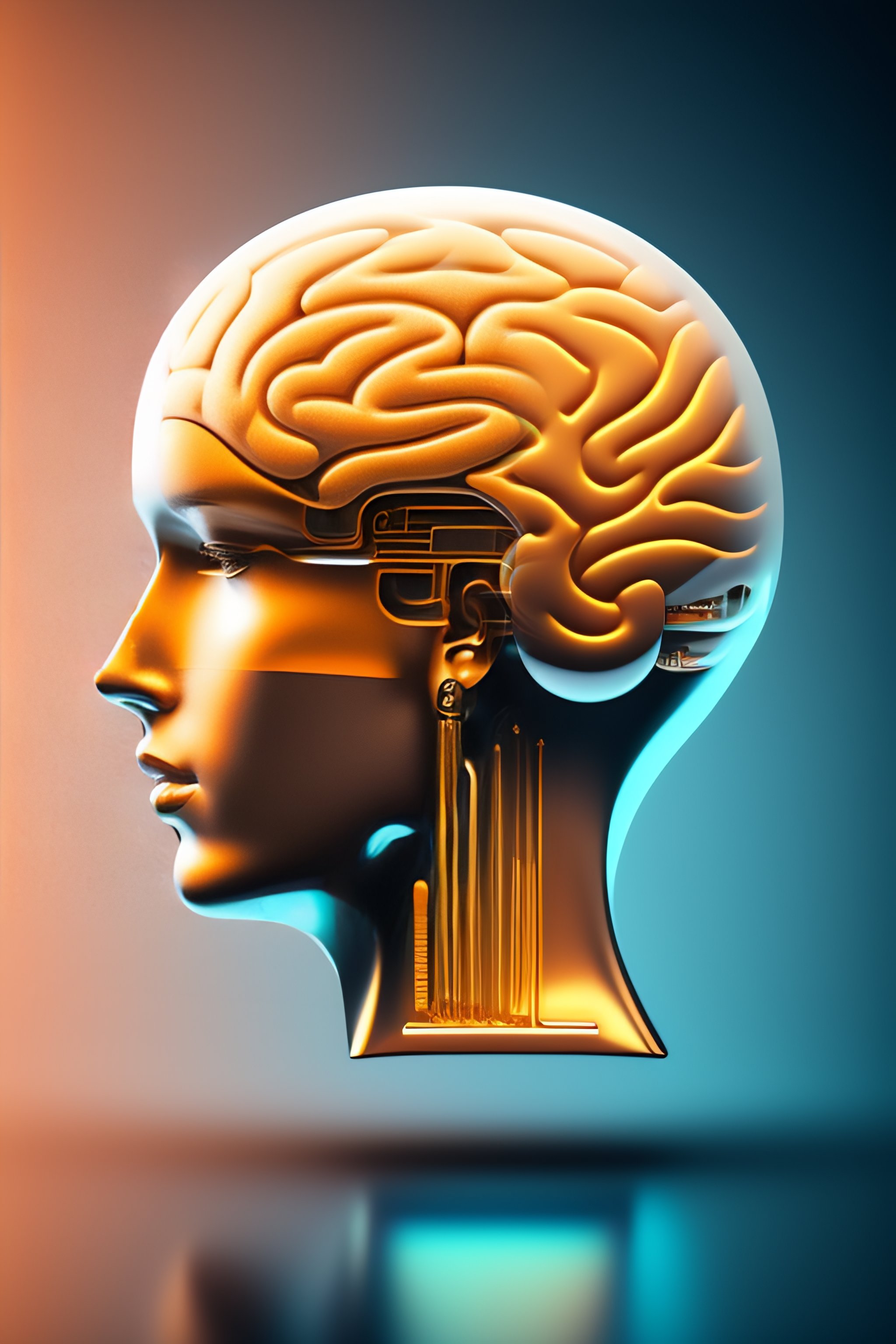 Lexica - Minimalist logo icon of a human head made of brain, pcb, AI ...