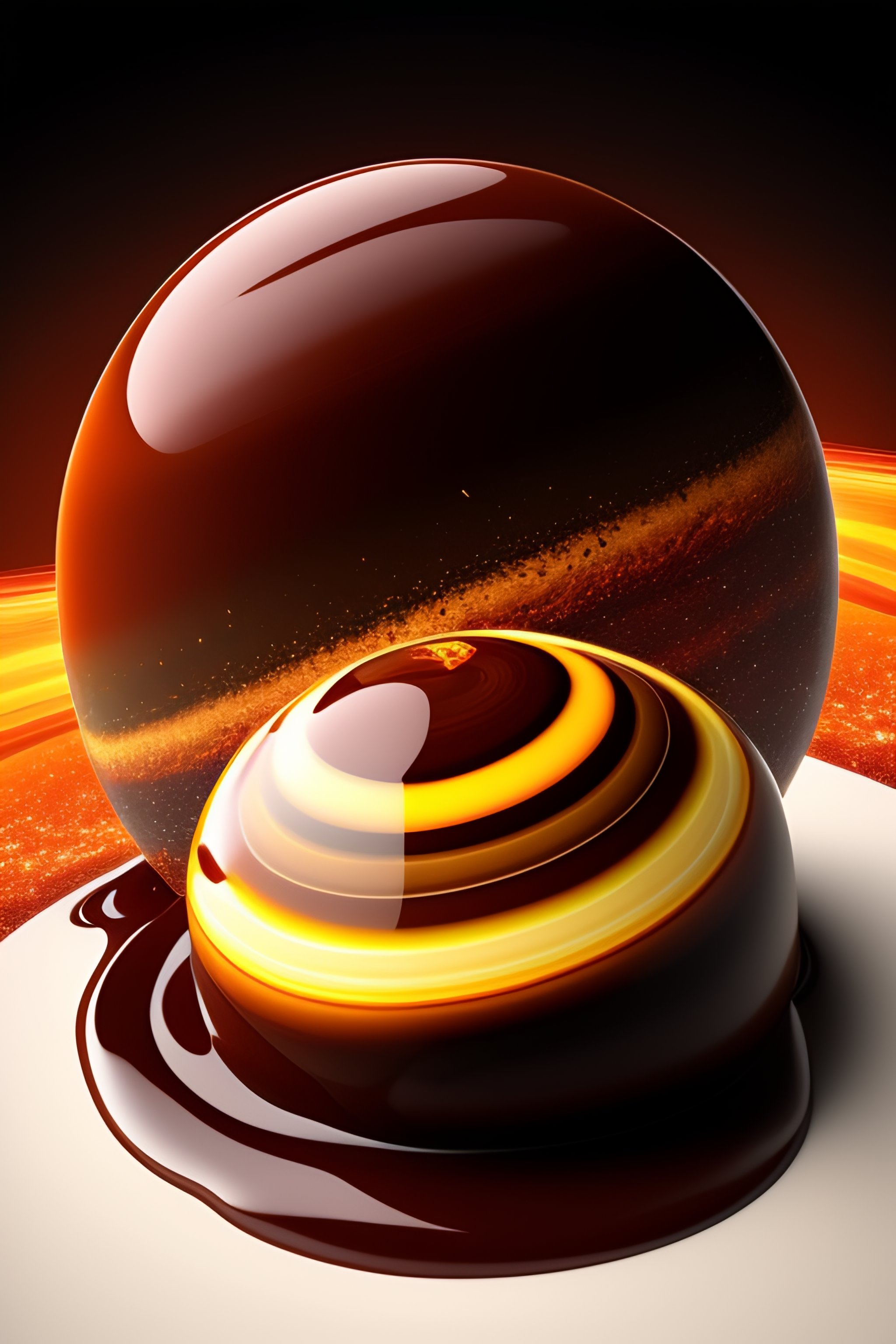 Lexica - Saturn planet chocolate candy, realistic vector illustration