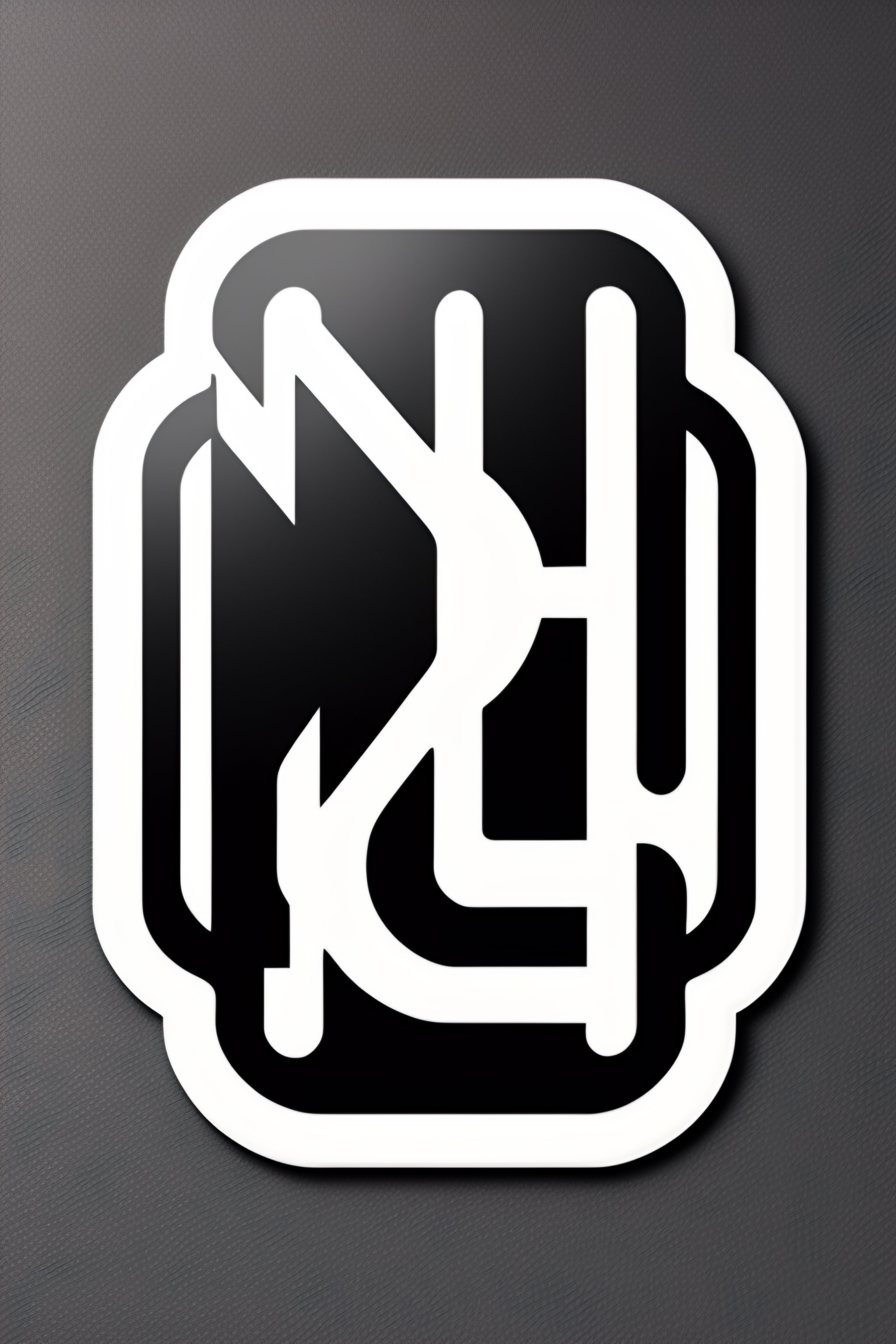 Lexica - Black on white ocho graphic design stickers, arial y 2 k, cleansed