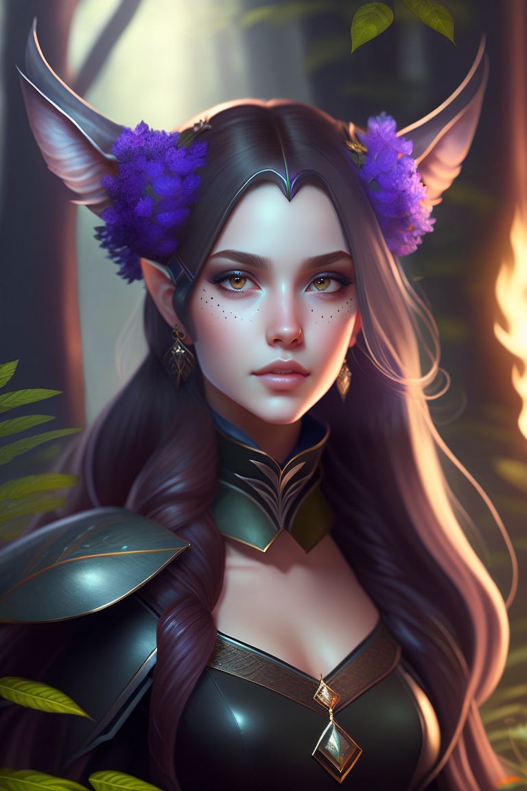 Lexica - Photo of a beautiful elf girl with a dark expression, in a ...